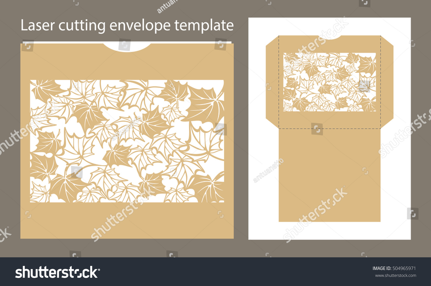 Vector Envelope Template Laser Cutting Plotter Stock Vector (Royalty ...