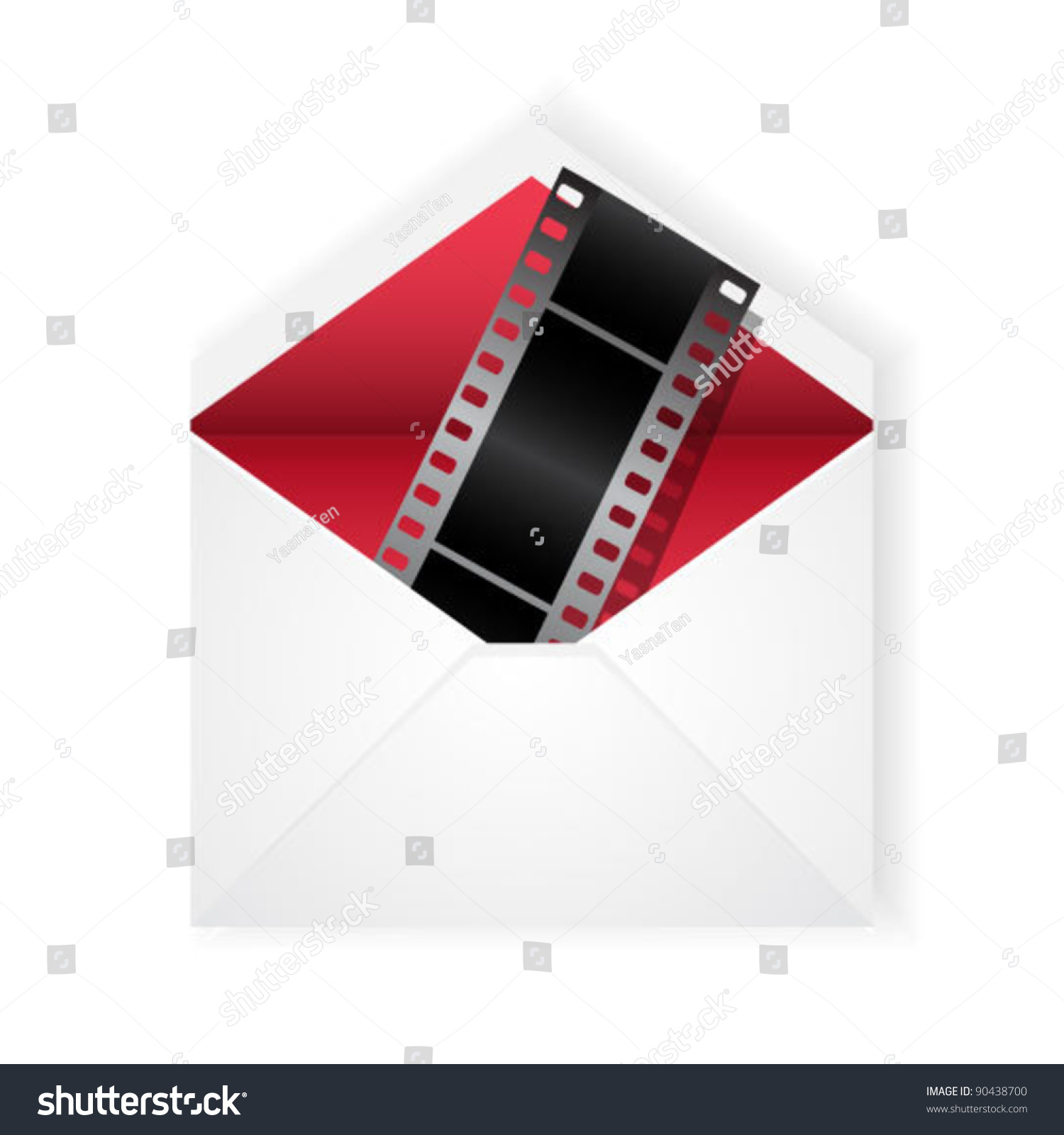 Vector Envelope Film Strip Stock Vector (Royalty Free) 90438700