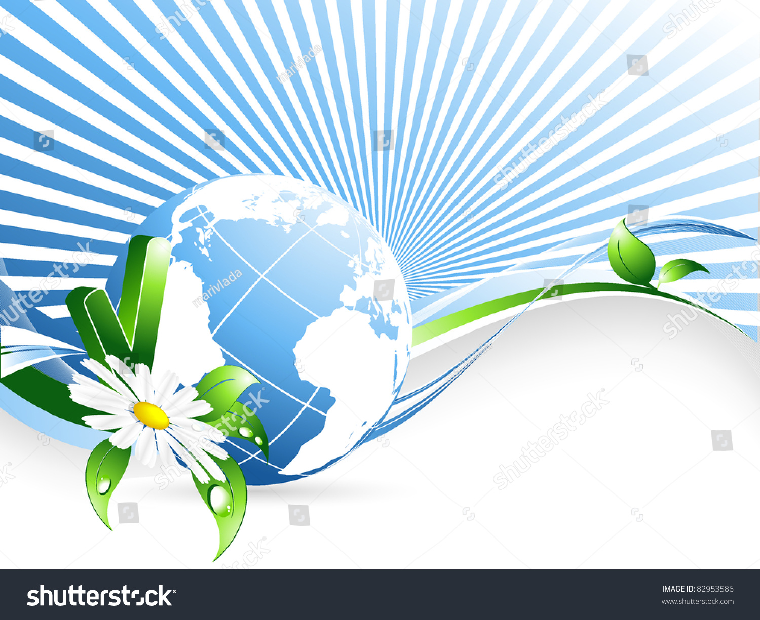 Vector Environmental Background Globe Copy Space Stock Vector (Royalty Free) 82953586