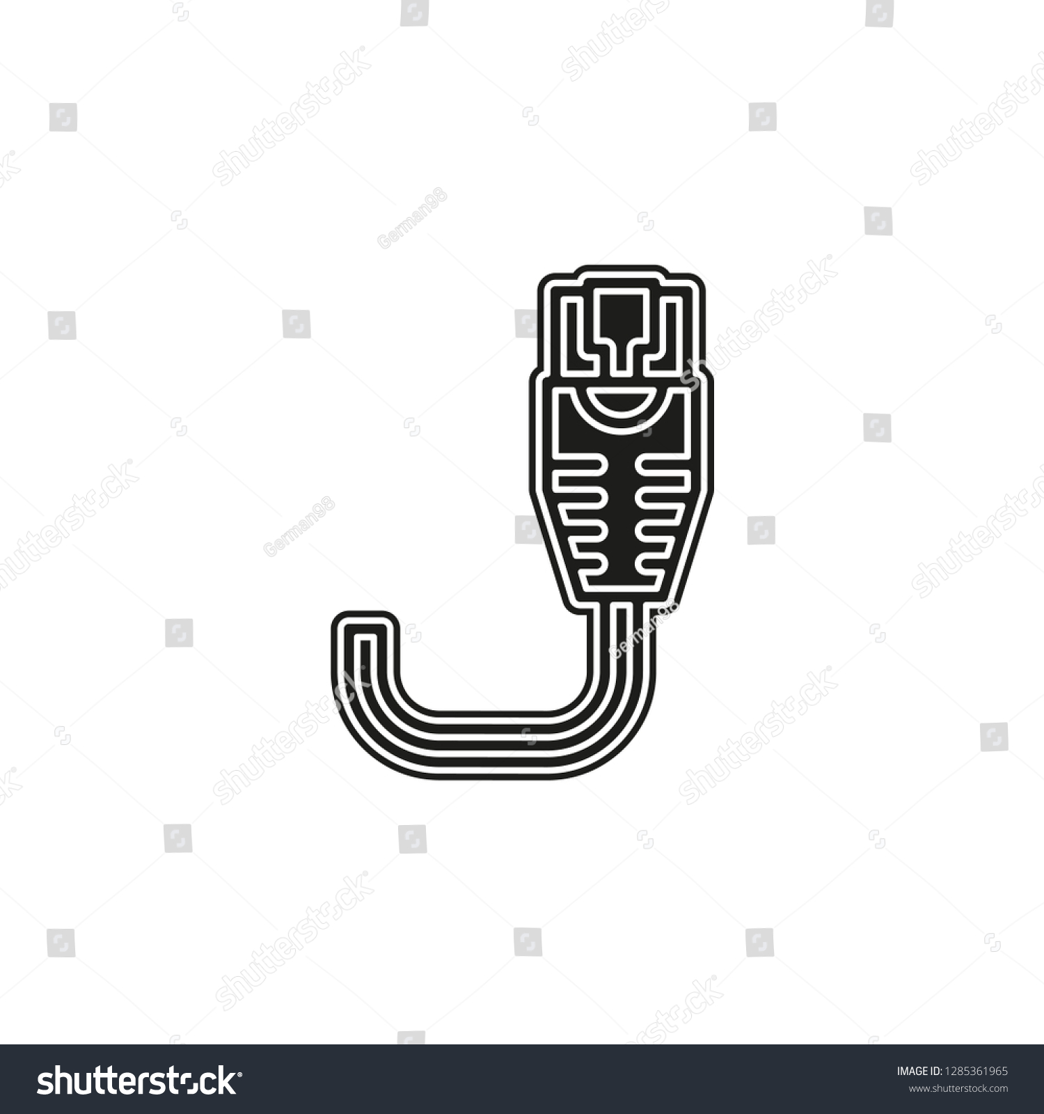 Vector Ethernet Cable Illustration Network Connection Stock Vector ...