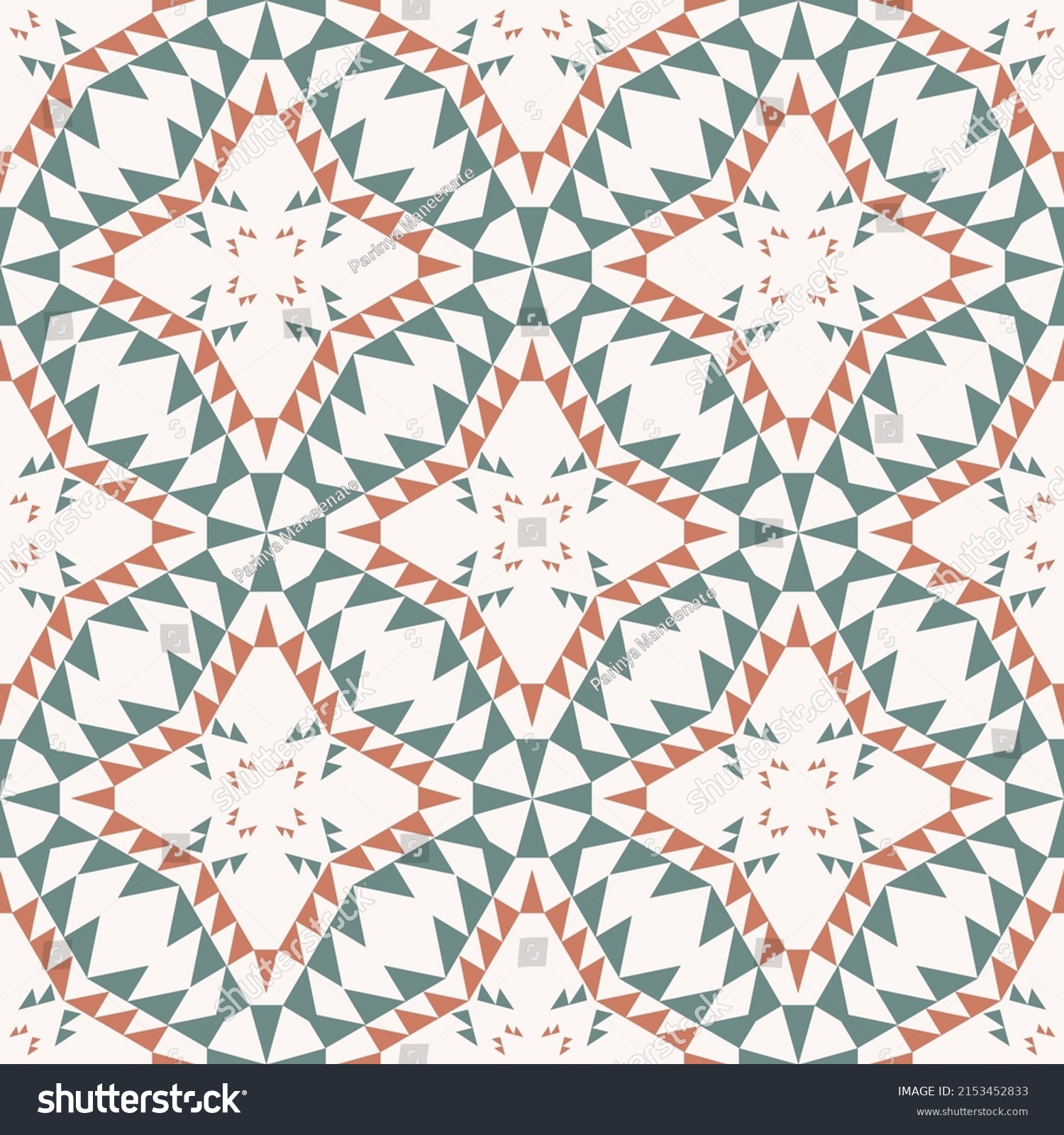 Vector Ethnic Morocco Color Mosaic Tile Stock Vector (Royalty Free ...