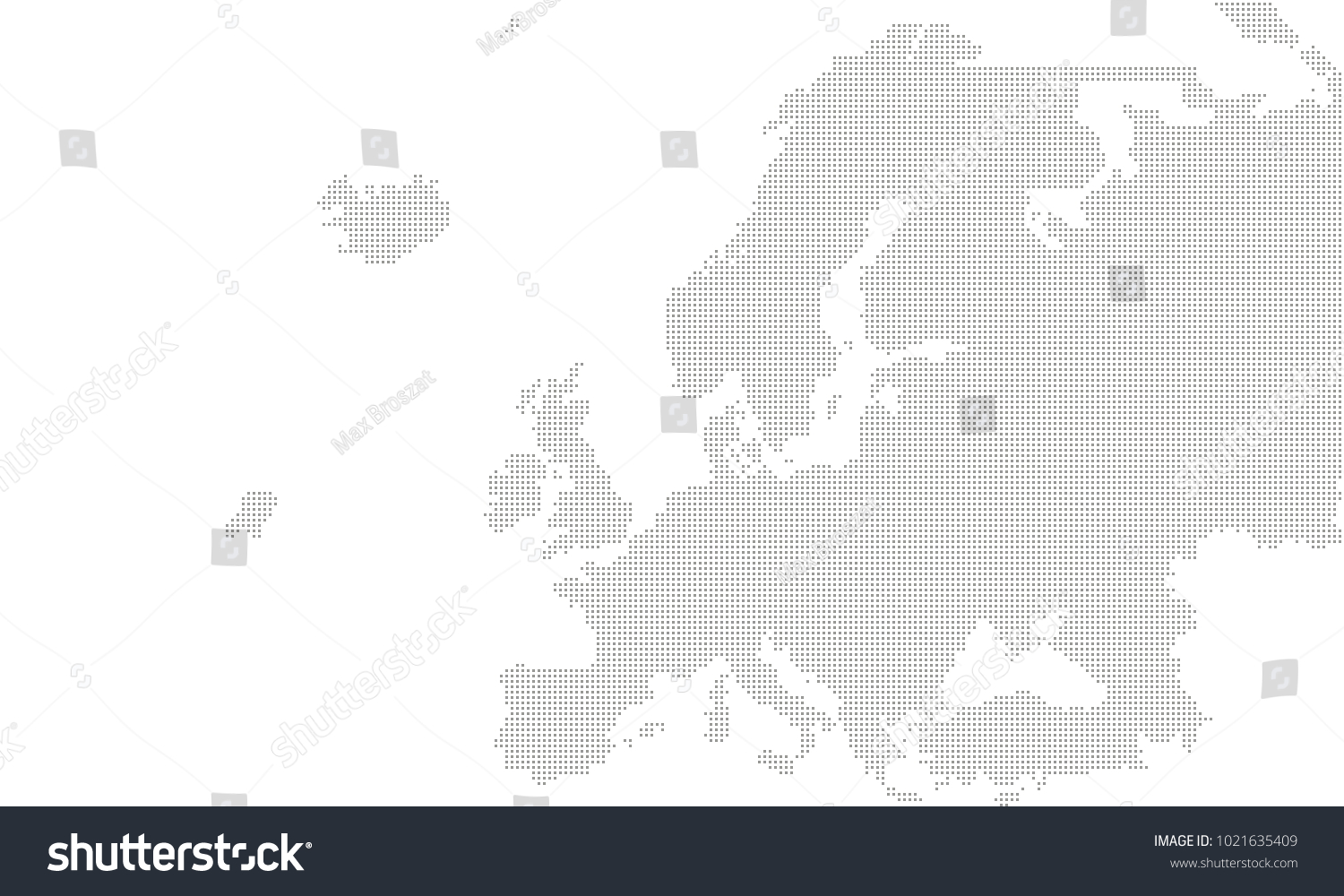 Vector Europe Map Grid Fine Stock Vector (Royalty Free) 1021635409 ...