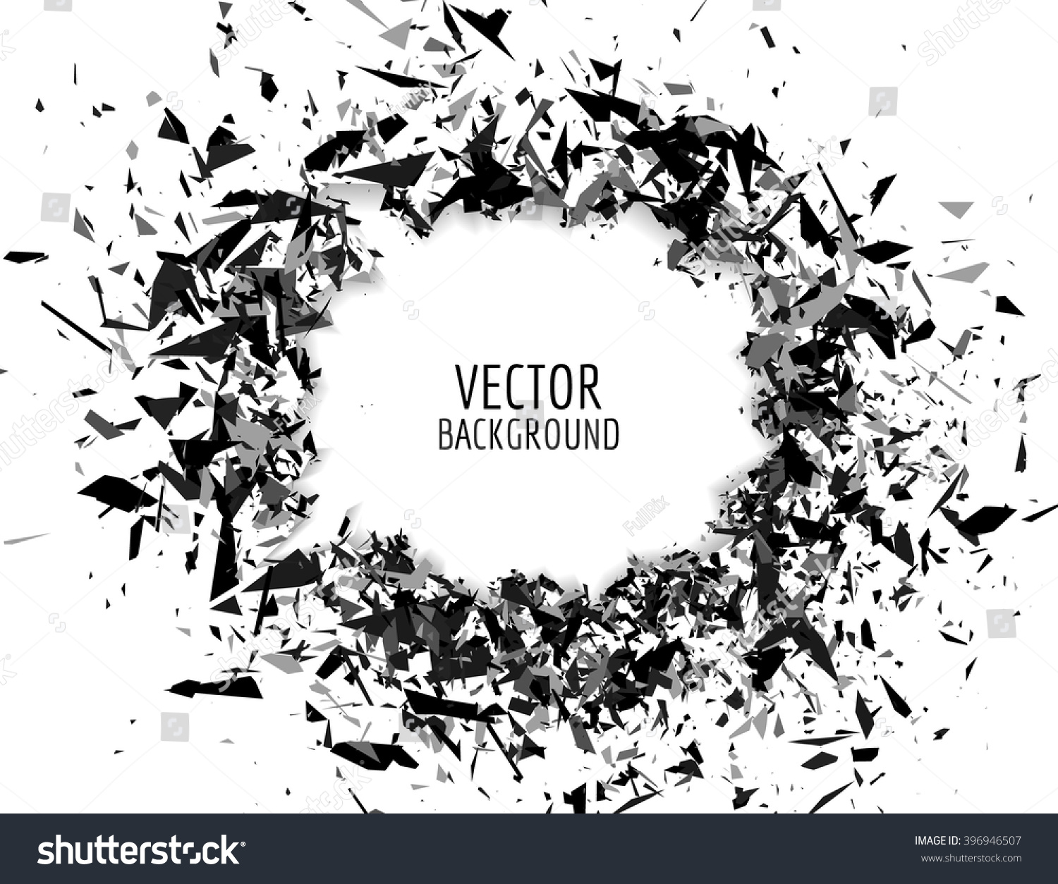 Vector Explosion Black Particles Blast Abstract Stock Vector 396946507 ...