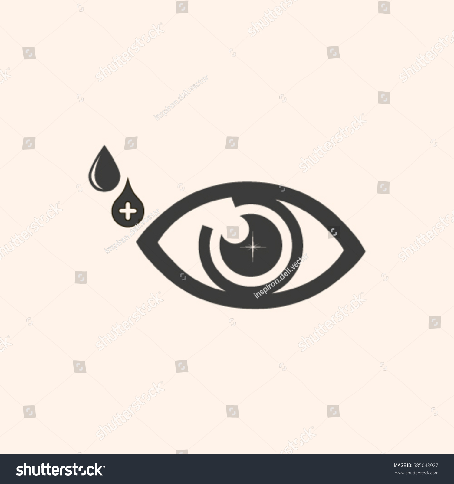 Vector Eye Icon Symbol Stock Vector (Royalty Free) 585043927 | Shutterstock