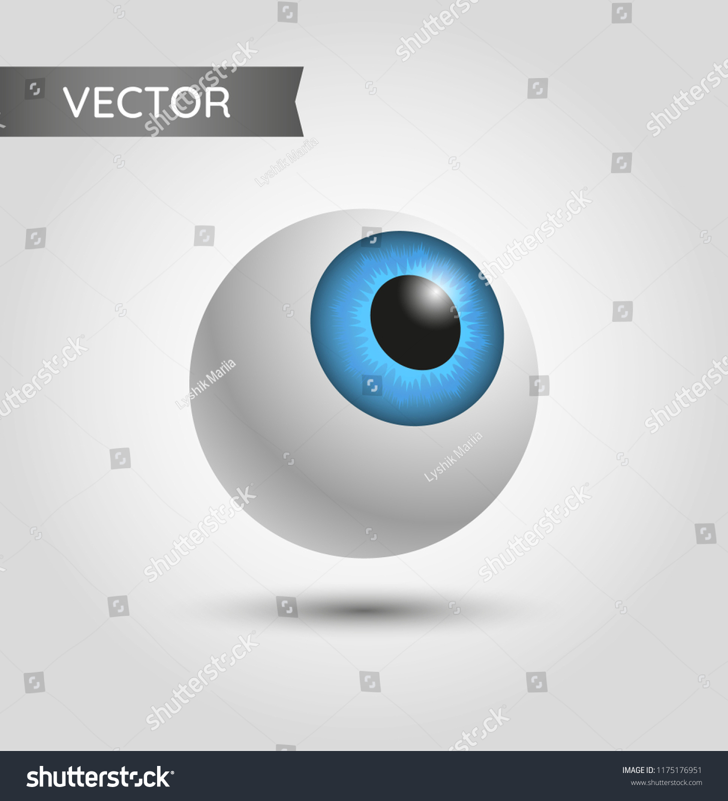 Vector Eyeball Blue Iris Illustration Stock Vector (Royalty Free ...