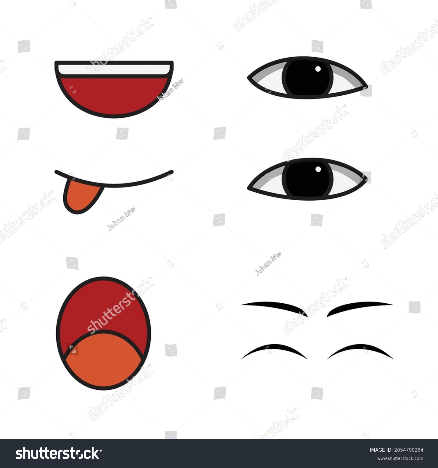 Vector Face Illustration Character Vector Stock Vector (Royalty Free ...