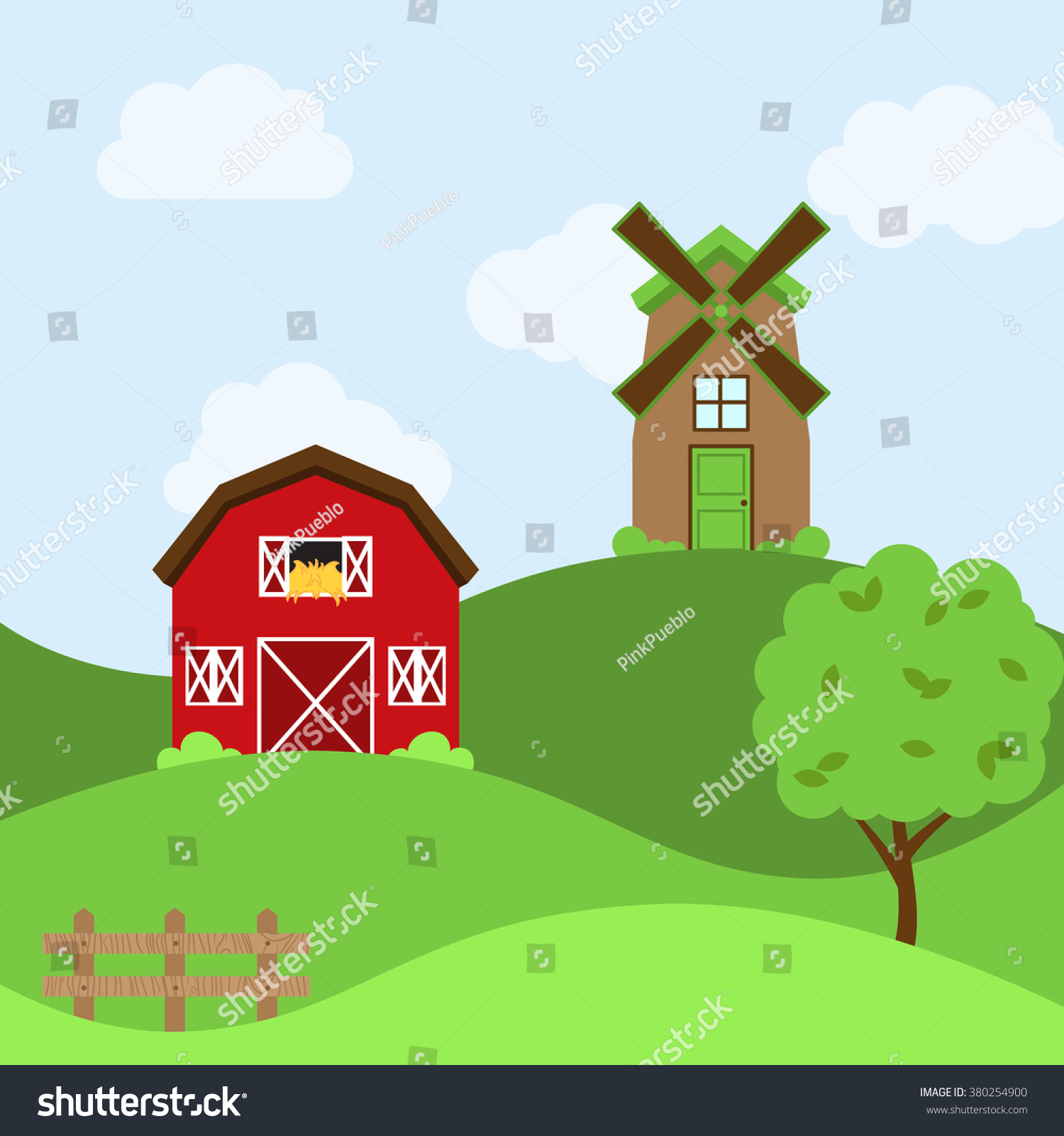 Vector Farm Themed Background: เวกเตอร์สต็อก (ปลอดค่าลิขสิทธิ์ ...