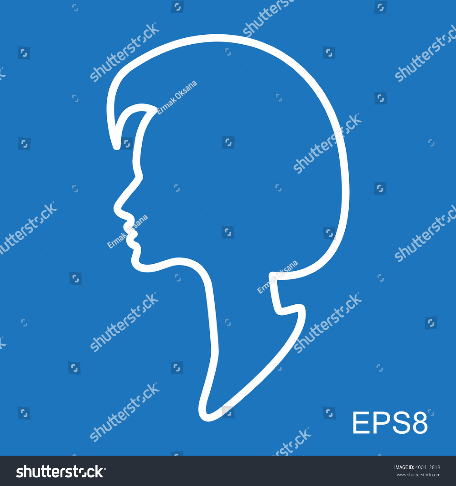 Vector Female Profile Isolated Stock Vector (Royalty Free) 400412818 ...