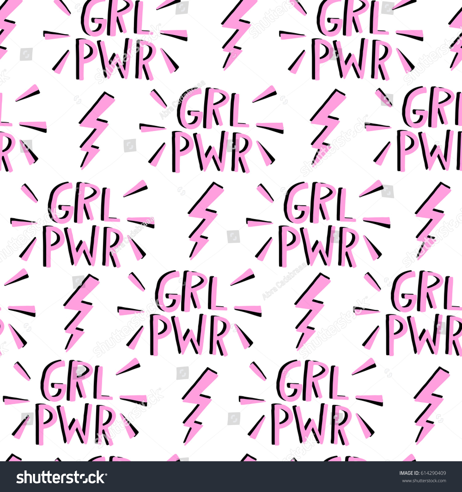 Vector Feminism Symbol Seamless Pattern Feminist Stock Vector Royalty