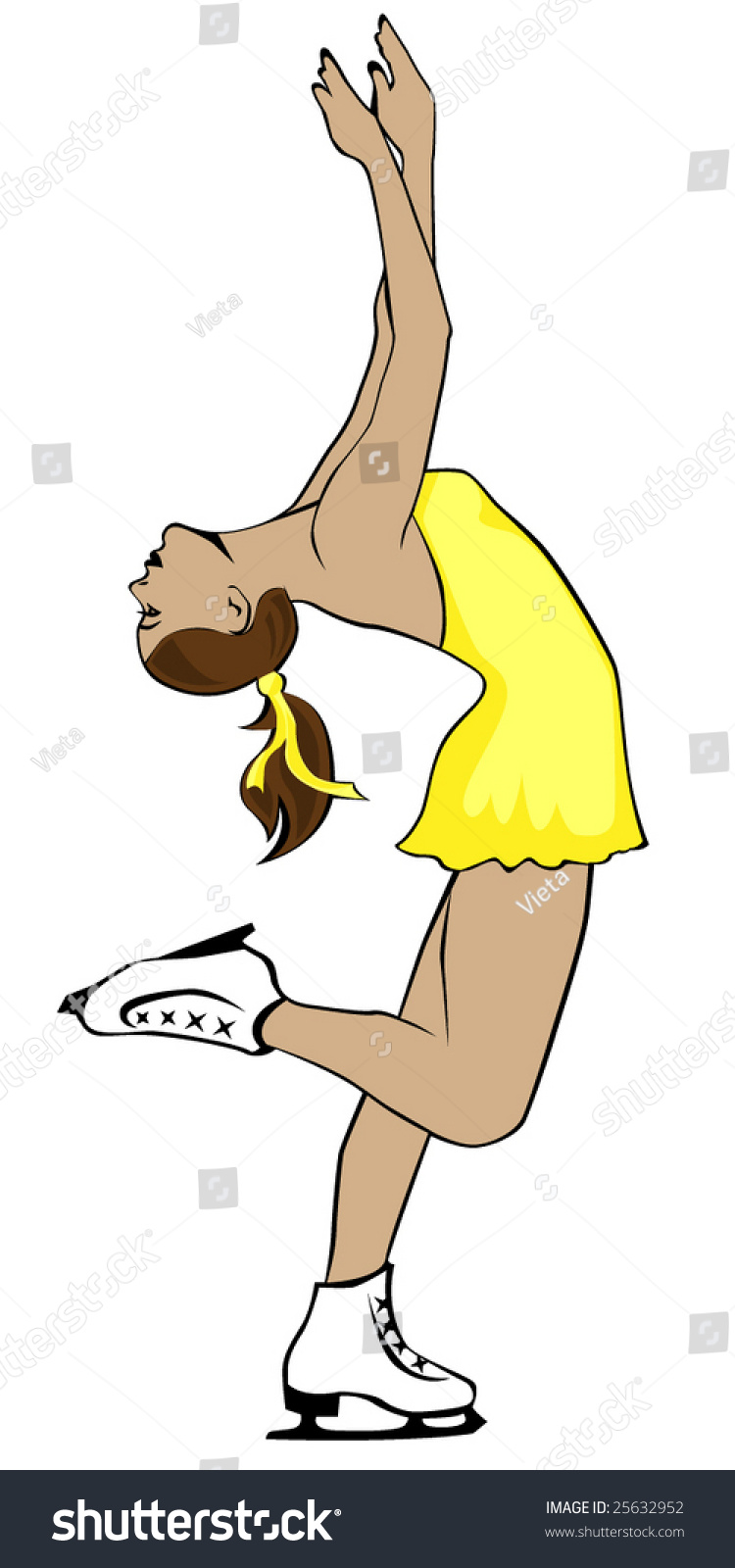 Vector Figure Skater Stock Vector (Royalty Free) 25632952 | Shutterstock