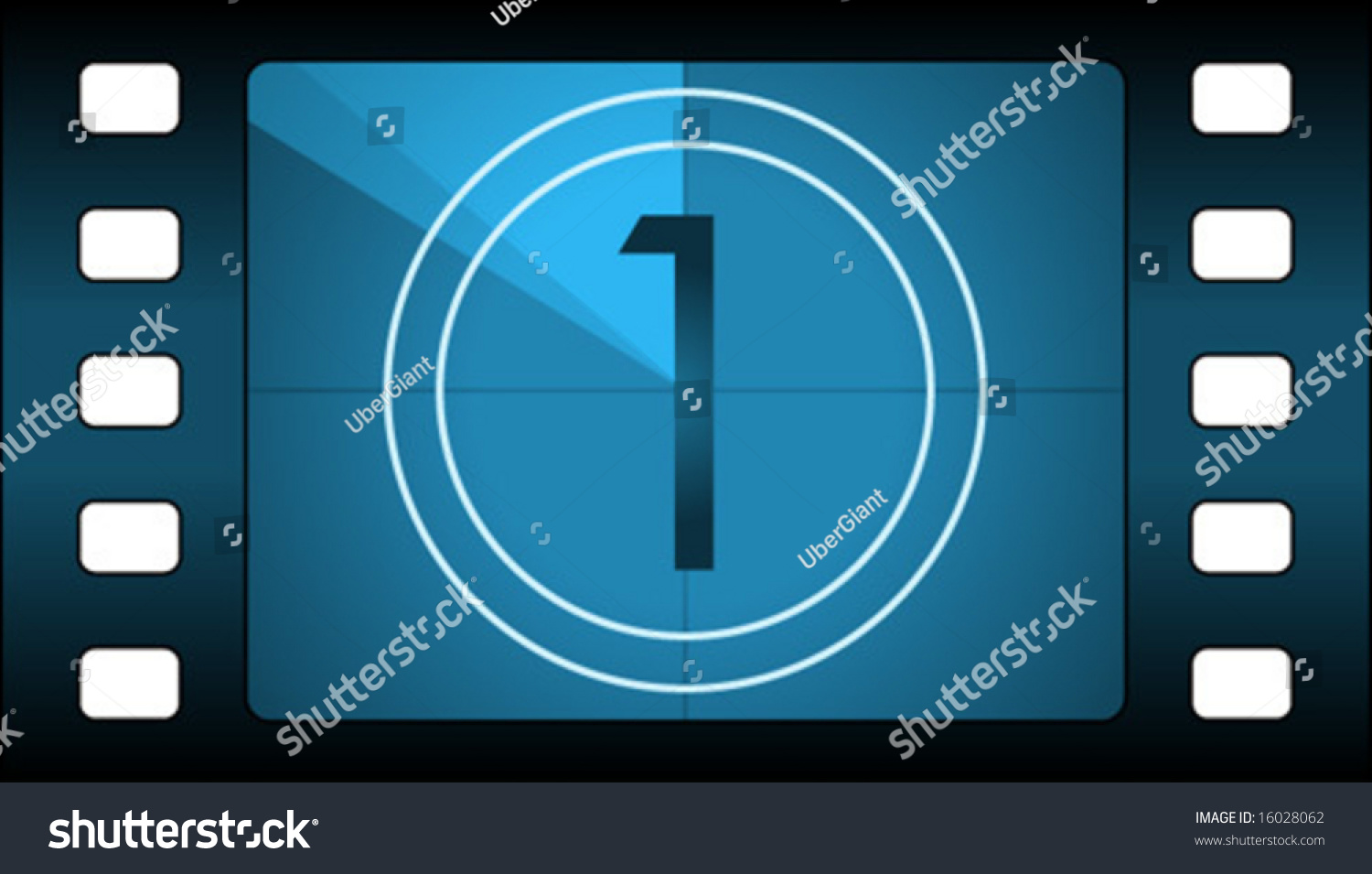 Vector Film Countdown Number 1 Stock Vector (Royalty Free) 16028062