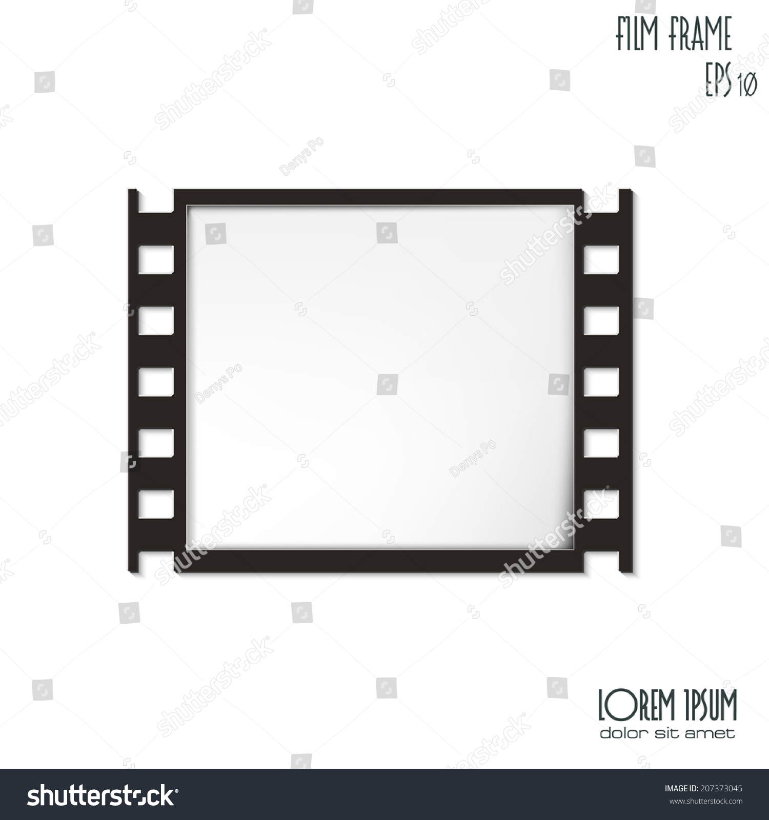 Vector Film Frame Eps 10 Stock Vector (Royalty Free) 207373045