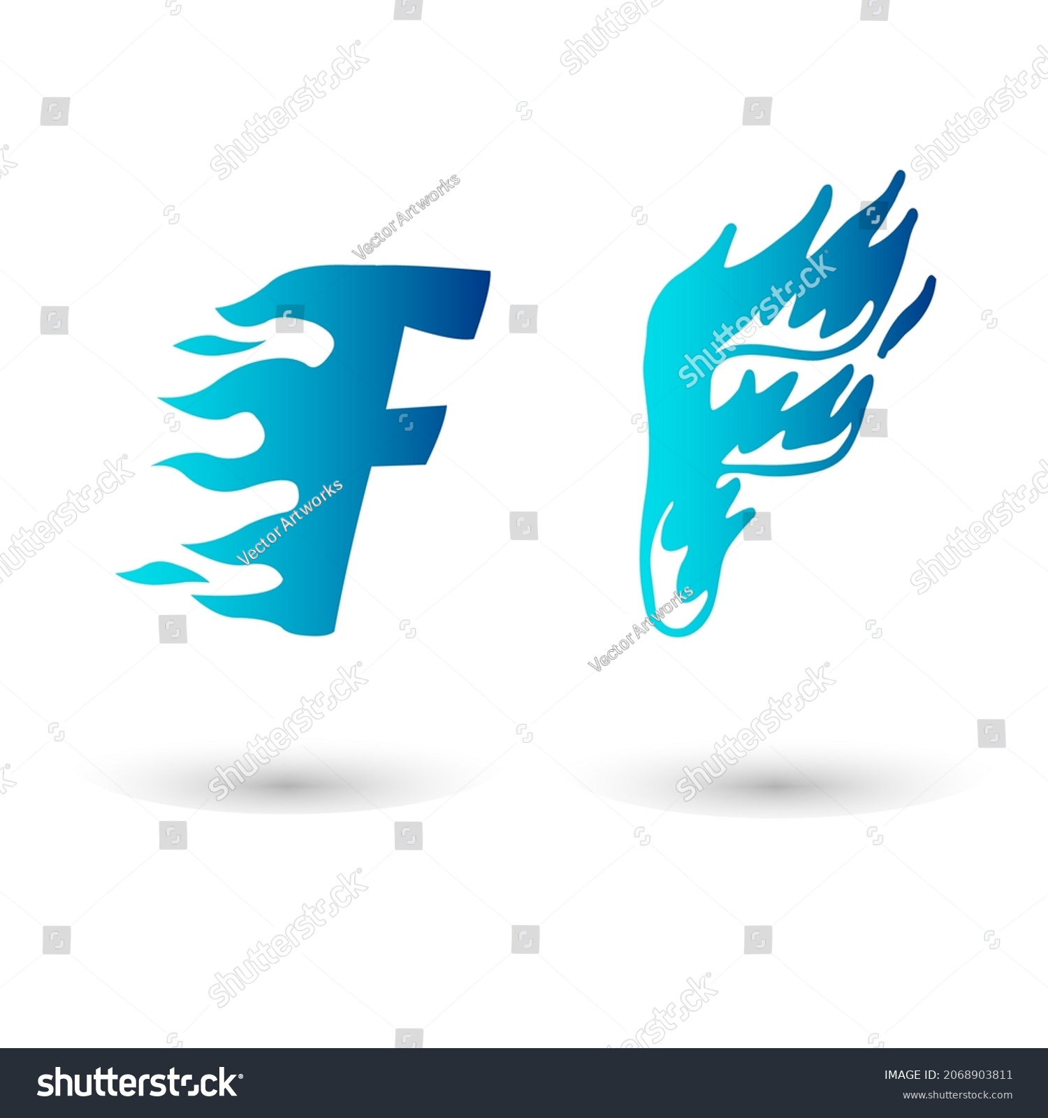 Vector Fire Letter F Typography Stock Vector (Royalty Free) 2068903811 ...