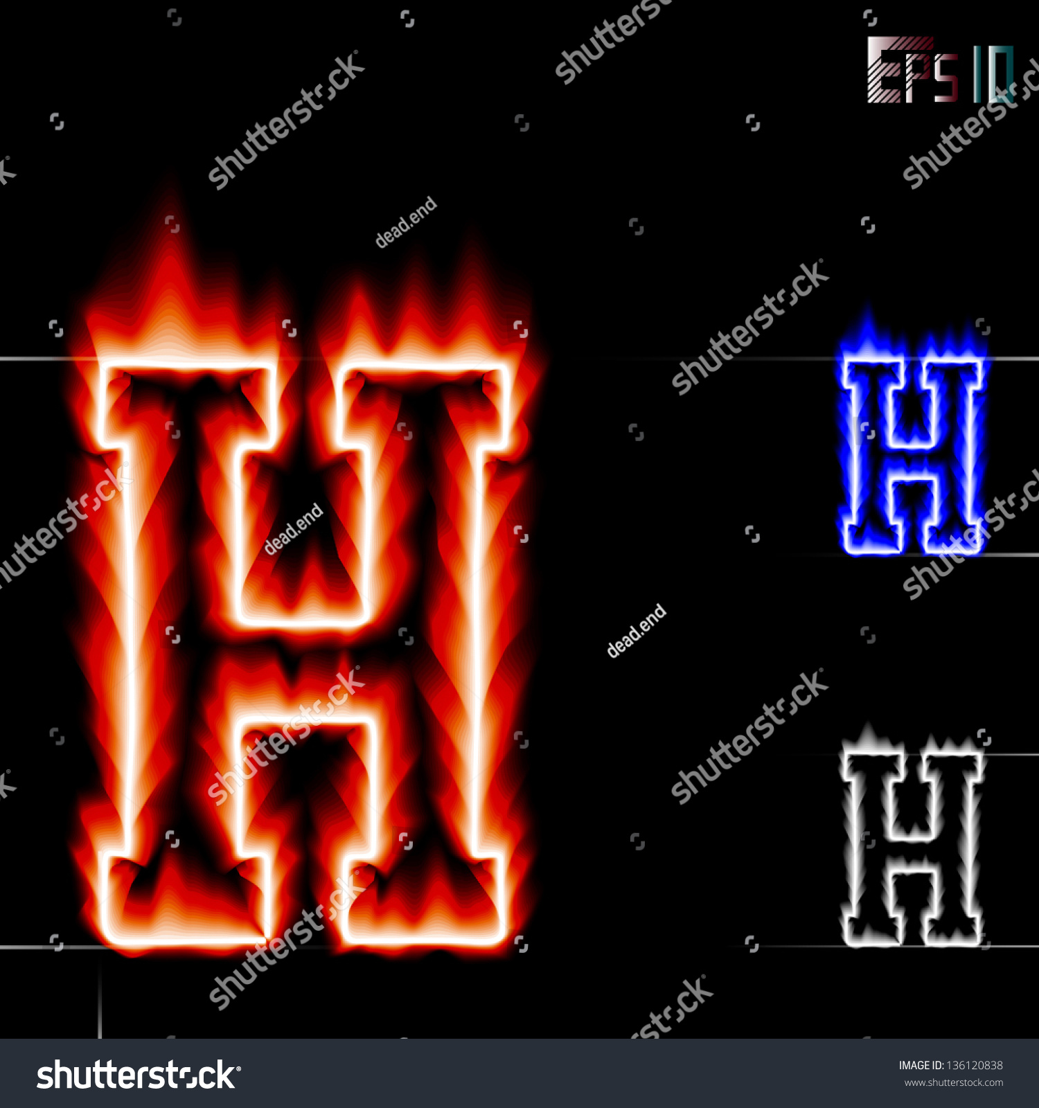 Vector Fire Letter H Stock Vector (Royalty Free) 136120838 | Shutterstock