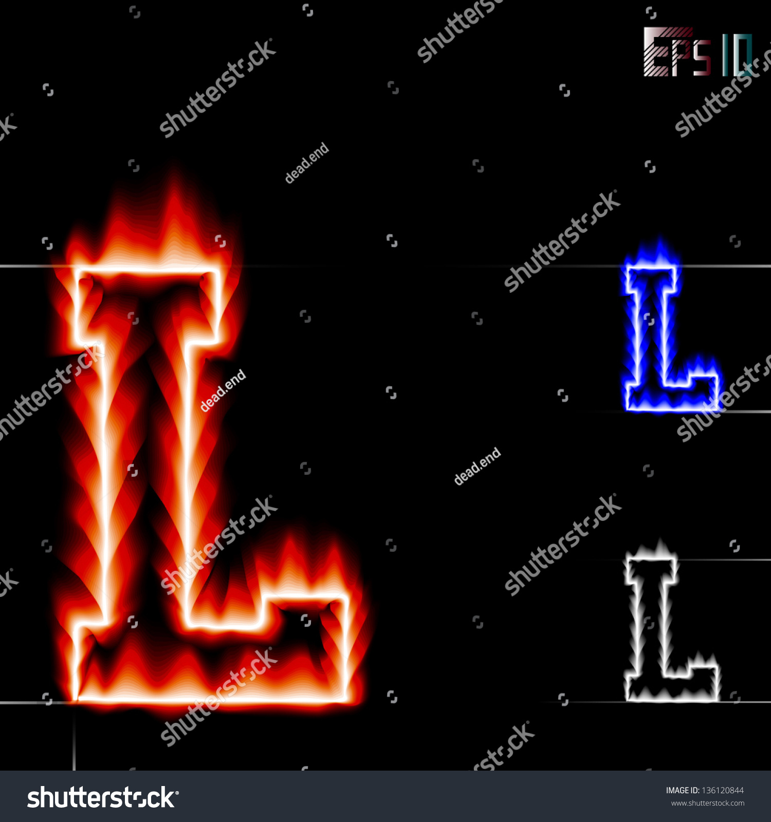 Vector Fire Letter L Stock Vector (Royalty Free) 136120844 | Shutterstock