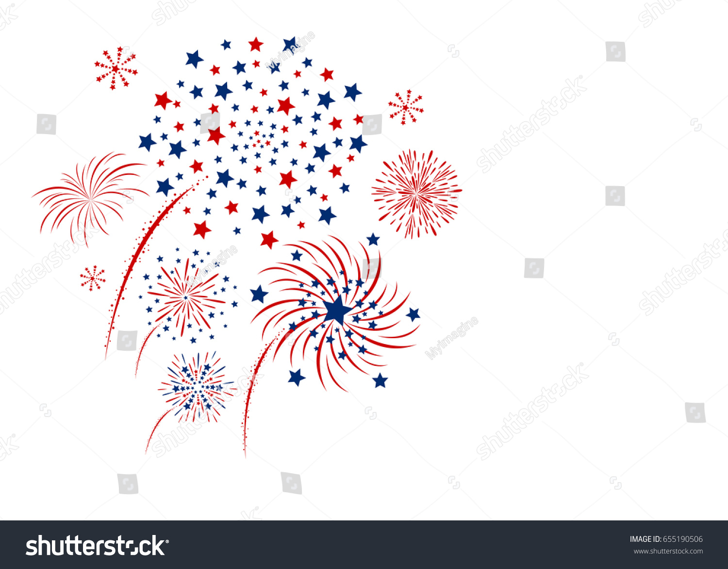 Vector Firework Design Isolated On White Stock Vector (Royalty Free ...