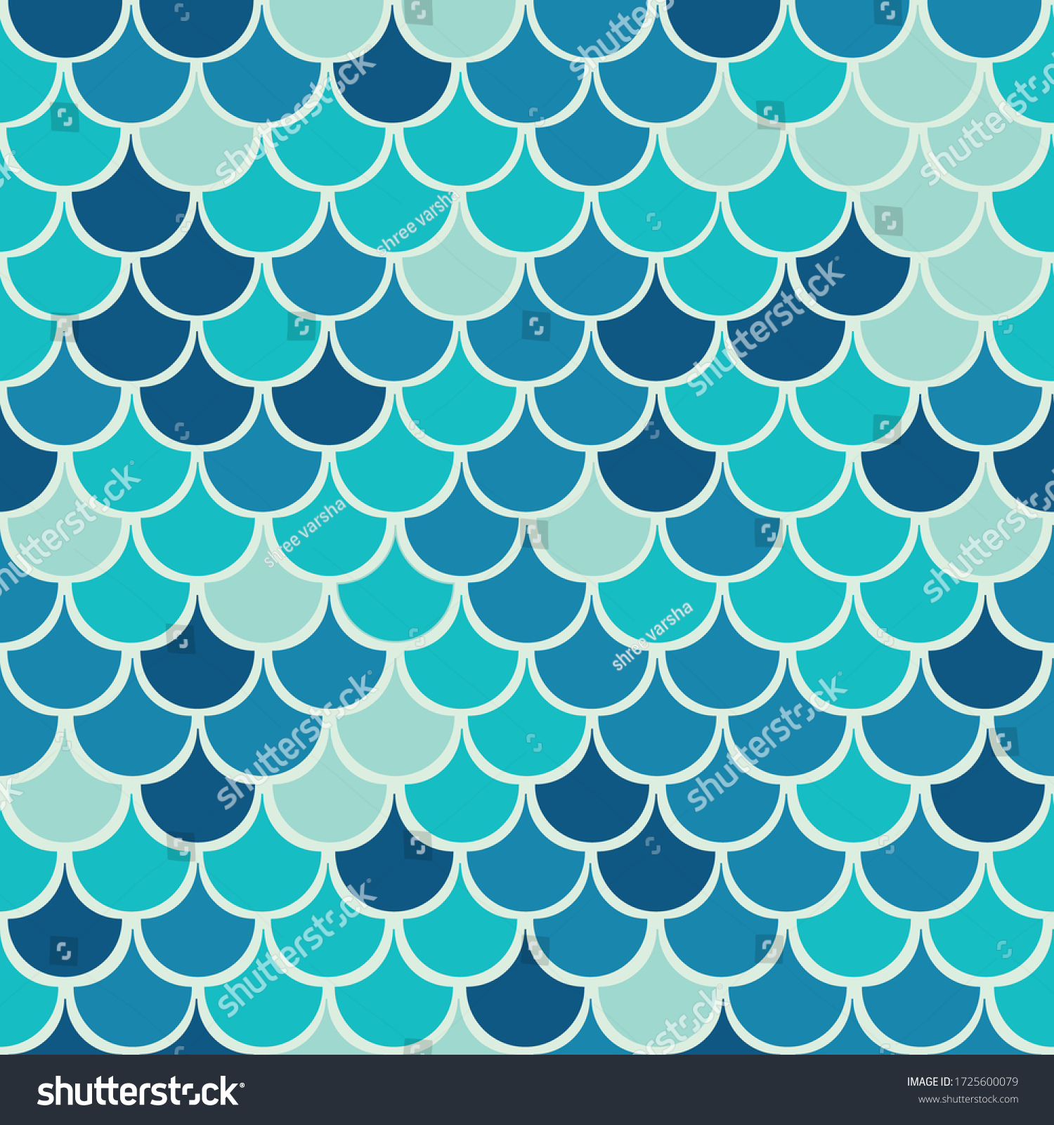 Vector Fish Scale Seamless Pattern Backgroundpefect Stock Vector ...