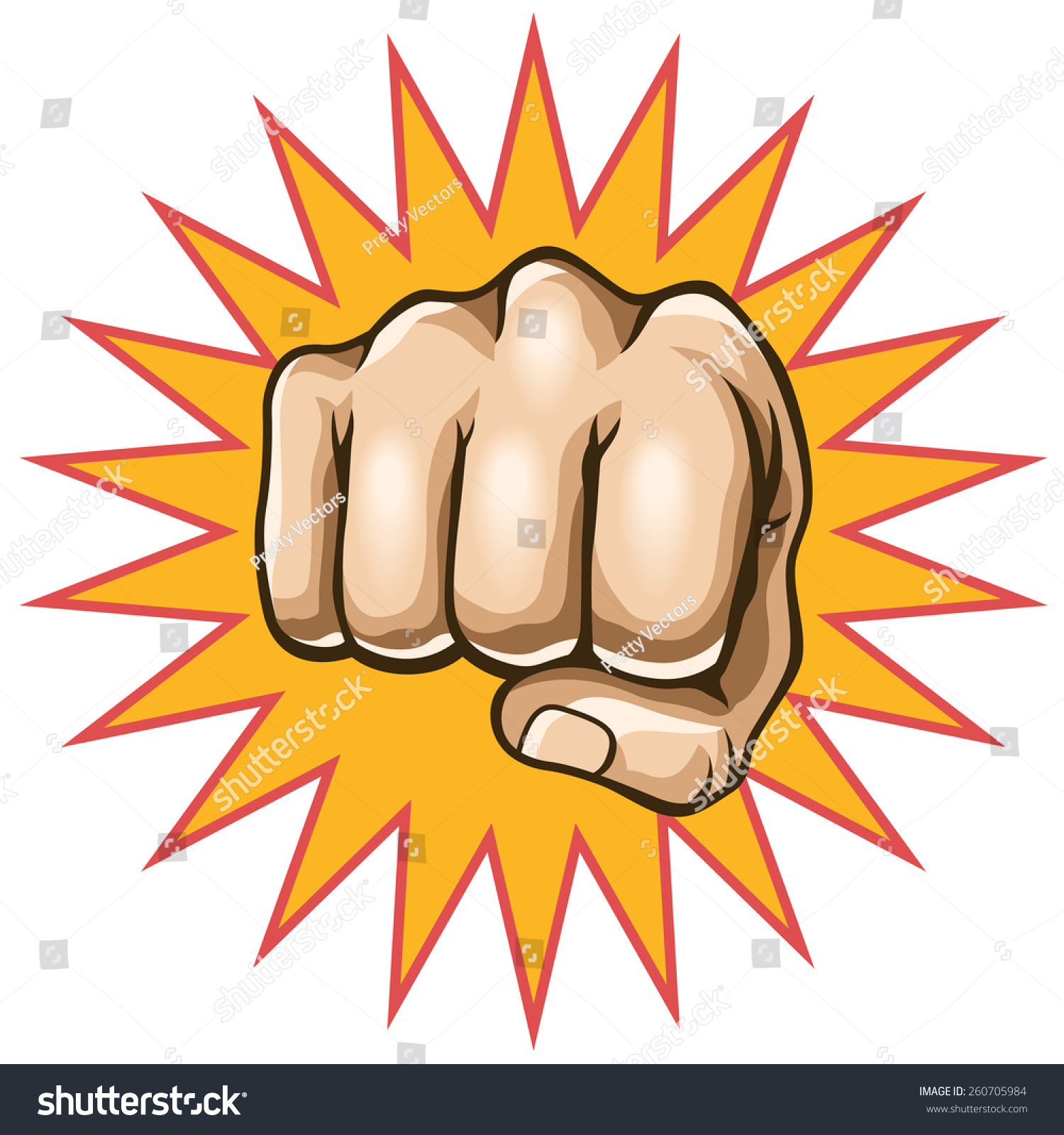 Vector Fist Illustration Stock Vector (Royalty Free) 260705984