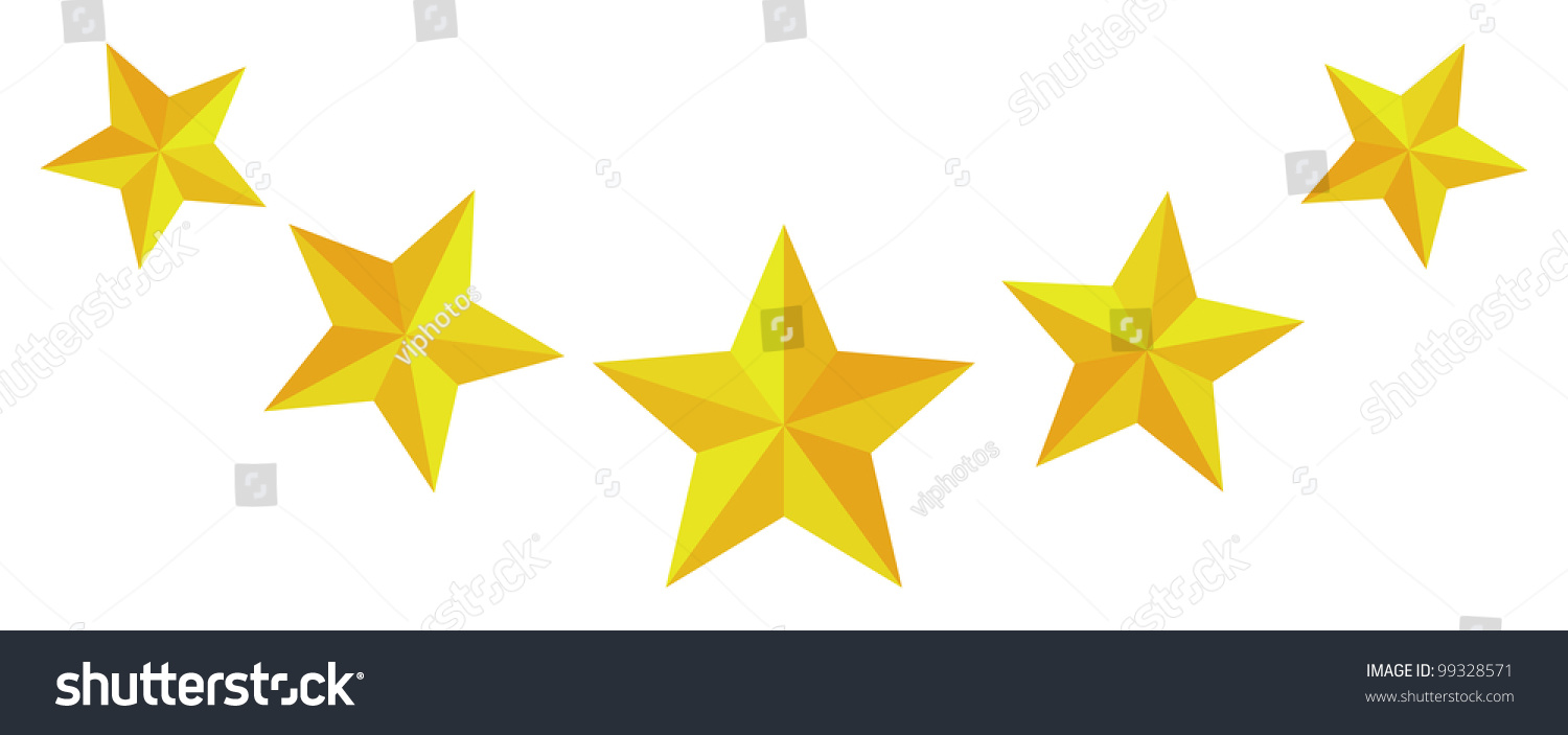 Vector Five Star Isolated Stock Vector (Royalty Free) 99328571