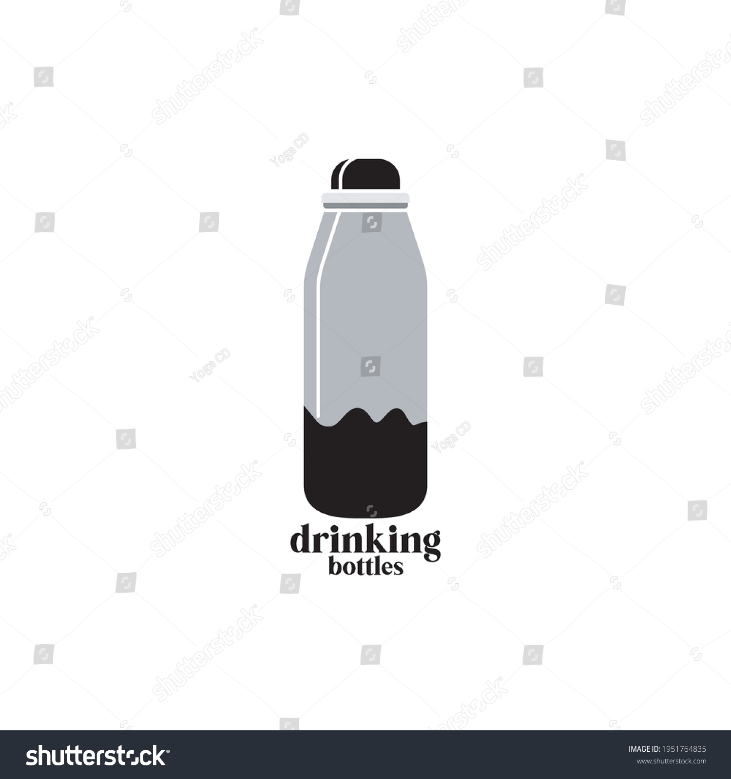 Vector Flag Bootle Logo Icon Design Stock Vector (Royalty Free ...
