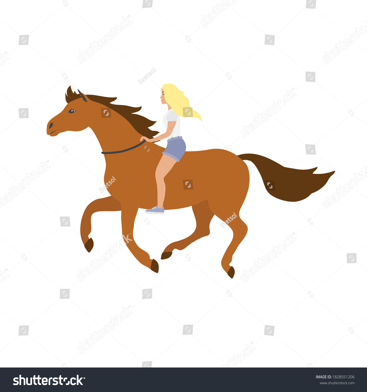 Vector Flat Cartoon Colored Girl Woman Stock Vector (Royalty Free ... Vector Flat Cartoon Colored Girl Woman Stock Vector (Royalty Free ...