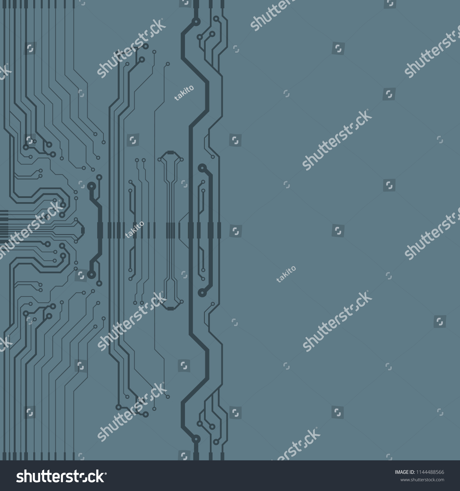 Vector Flat Circuit Board Illustration Stock Vector (Royalty Free ...