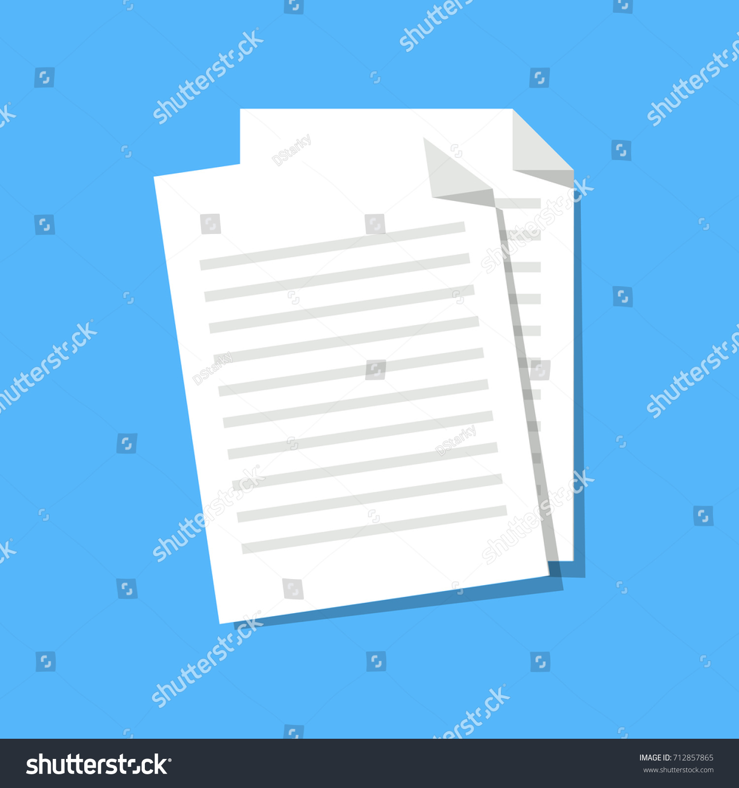 Vector Flat Document Modern Flat Design Stock Vector (Royalty Free ...