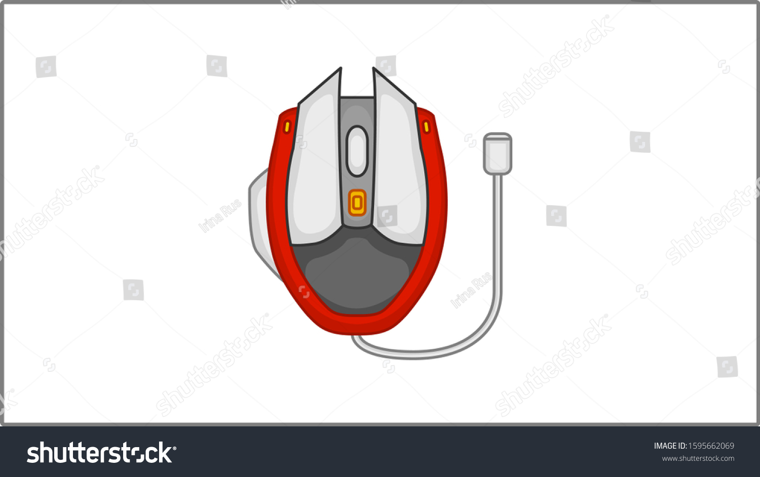 Vector Flat Gaming Mouse Icon Illustration Stock Vector (Royalty Free ...