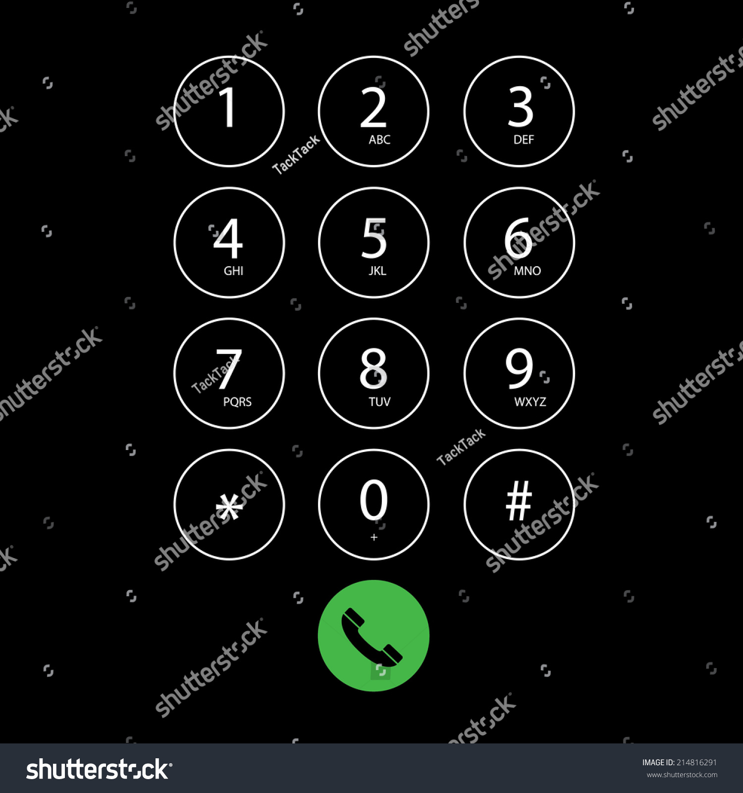 Vector Flat Keypad For Phone - 214816291 : Shutterstock