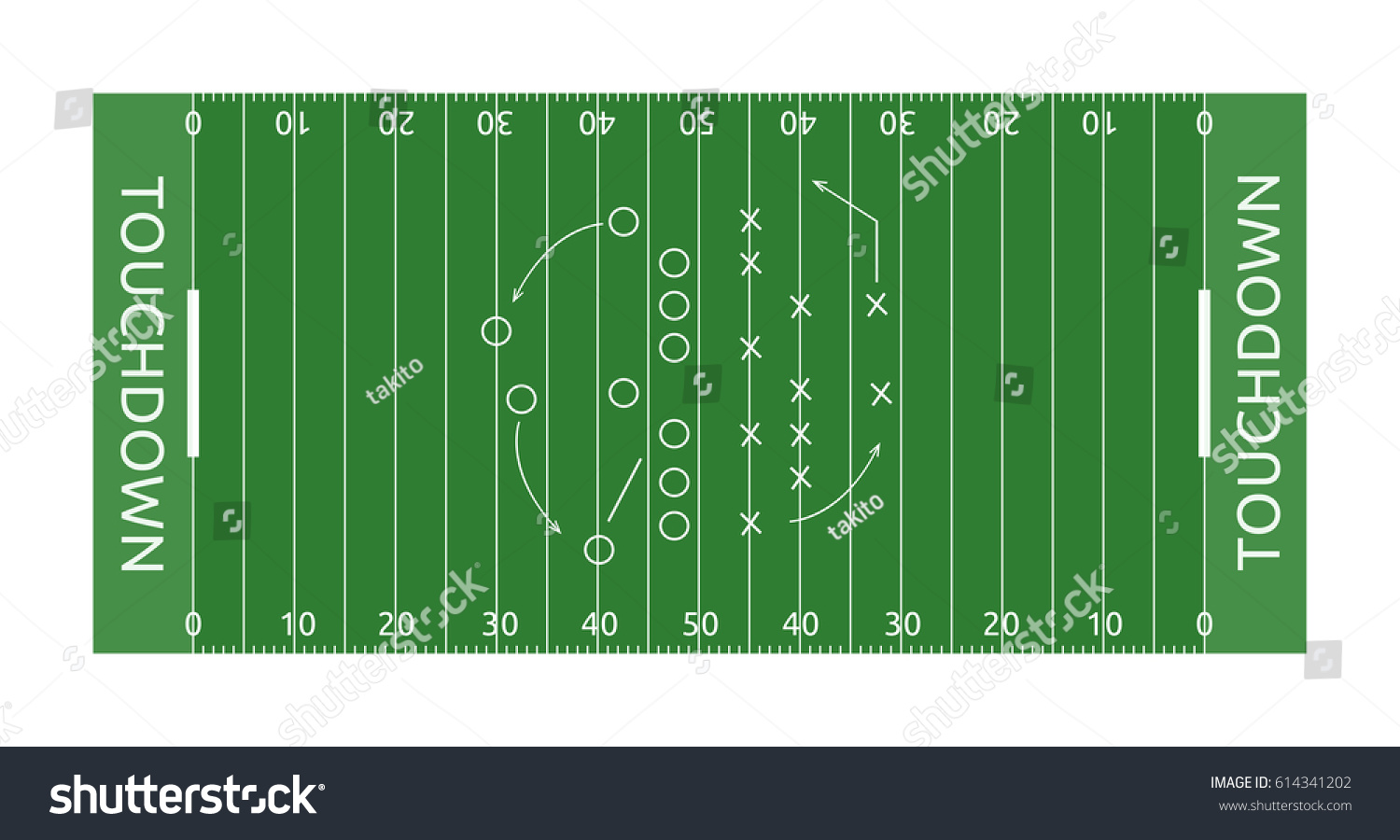Vector Flat Rugby Field Illustration Stock Vector (Royalty Free ...