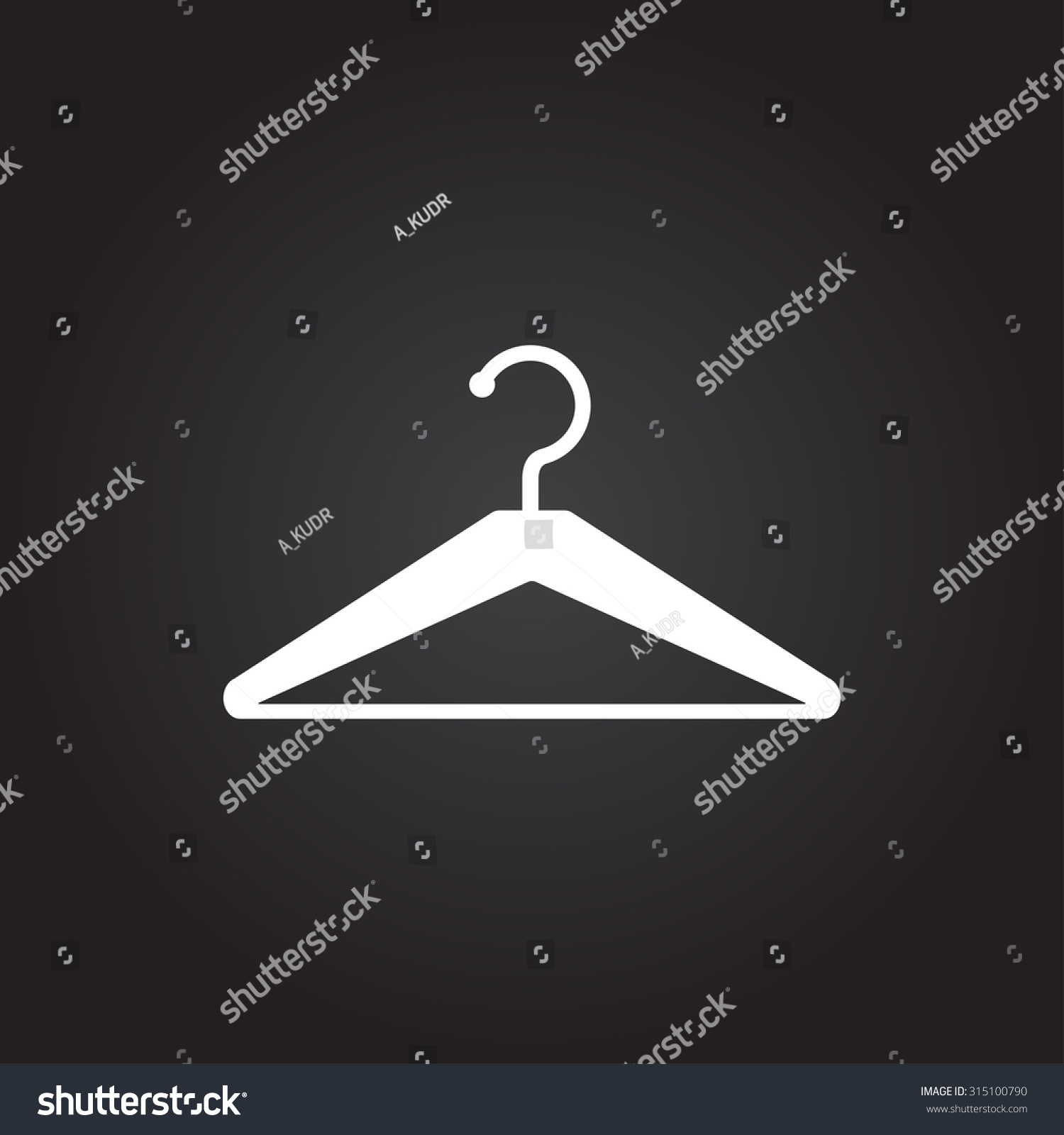 Vector Flat White Tailor Hanger Icon Stock Vector (Royalty Free) 315100790