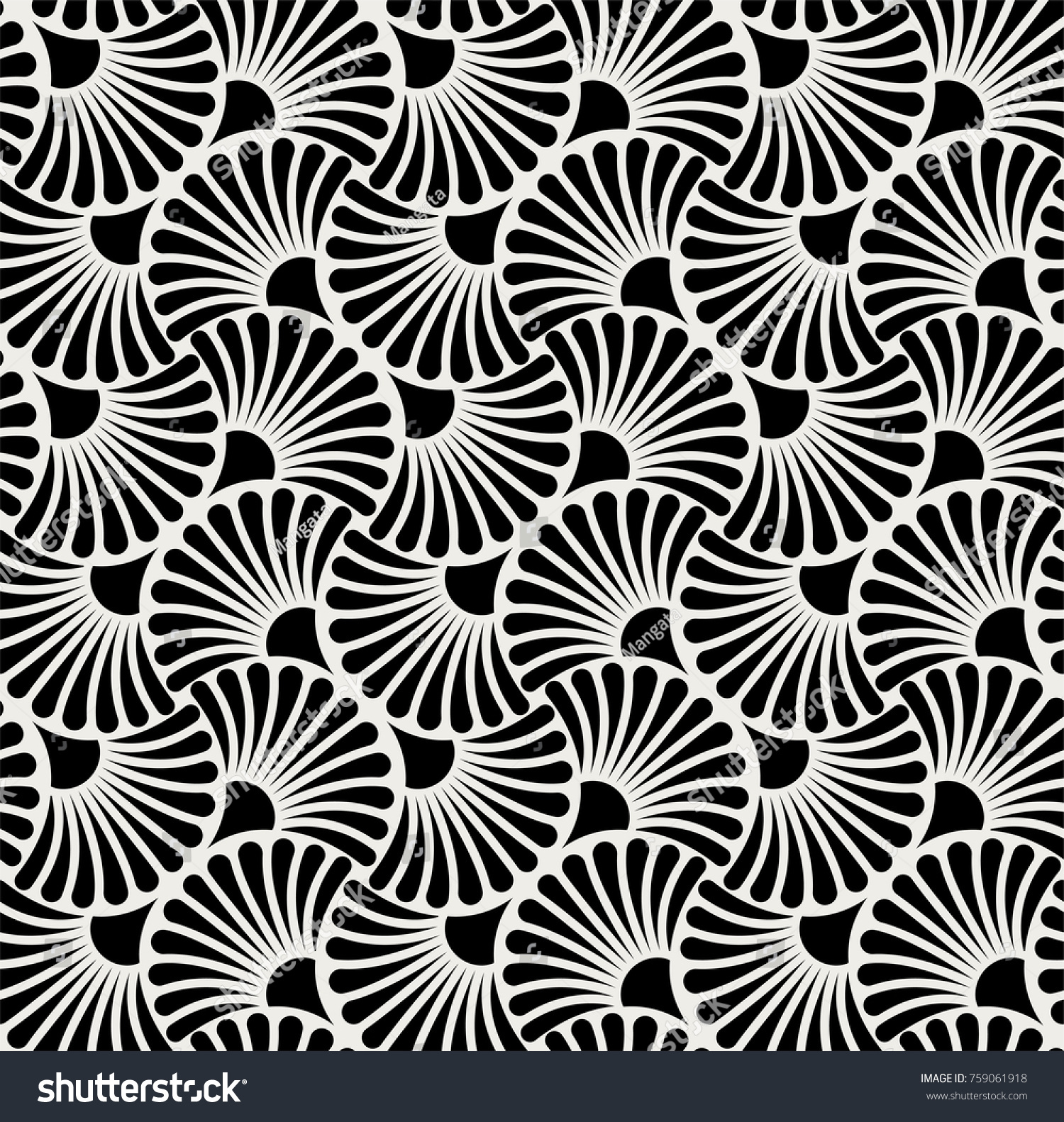 Vector Floral Art Nouveau Seamless Pattern Stock Vector (Royalty Free ...