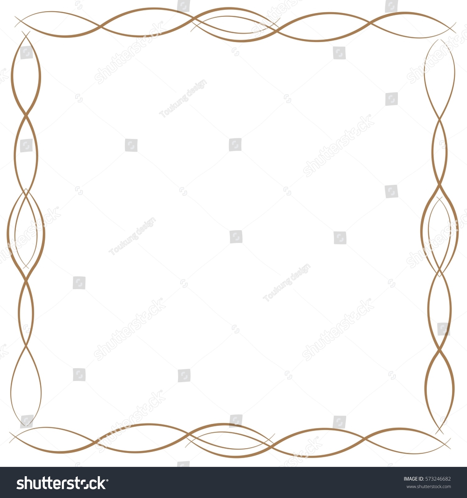 Vector Floral Border Copy Space Stock Vector (Royalty Free) 573246682