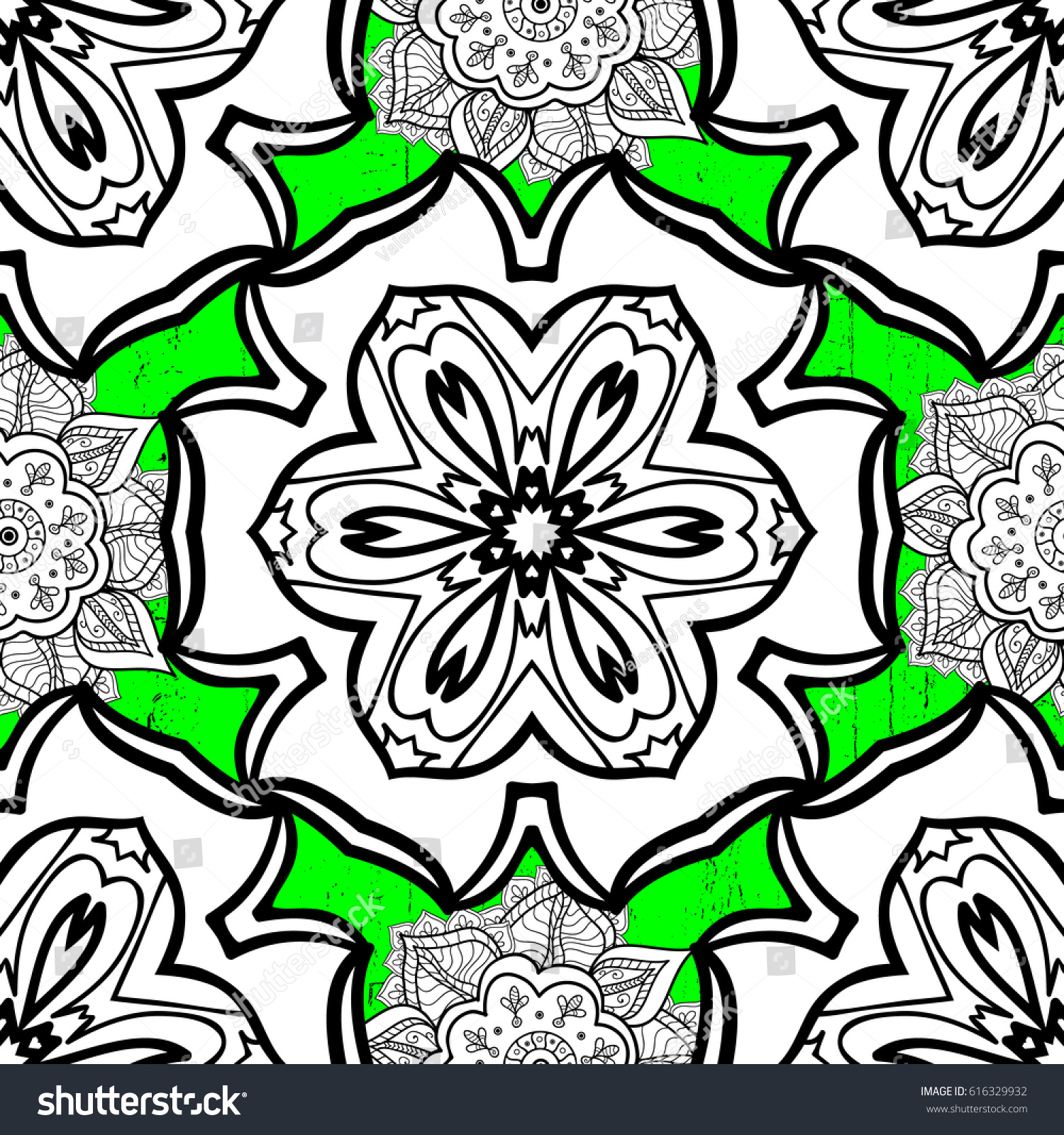 Vector Floral Classic Texture Pattern White Stock Vector (Royalty Free ...