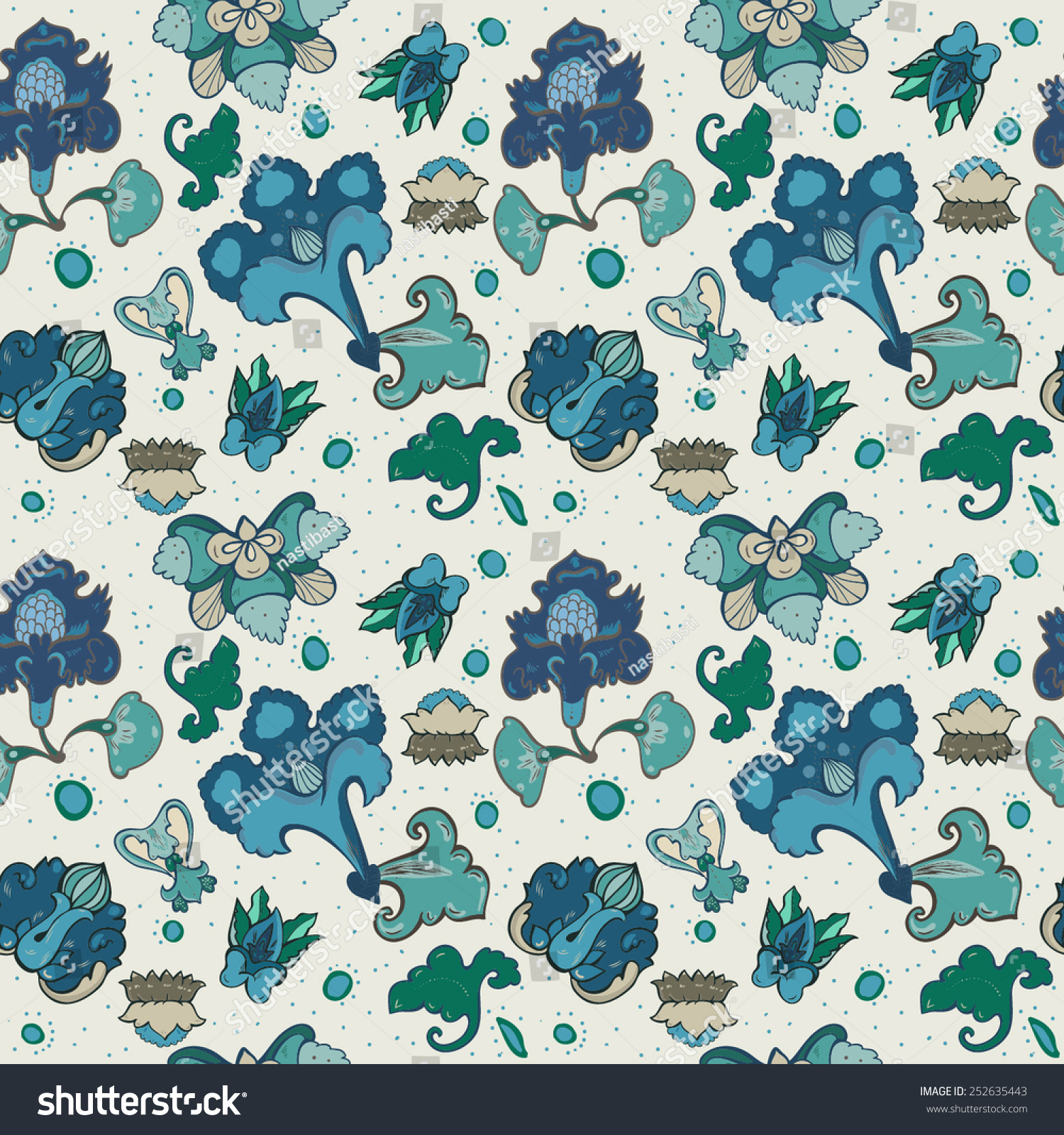 Vector Floral Pattern Texture Flowers Floral Stock Vector 252635443 ...