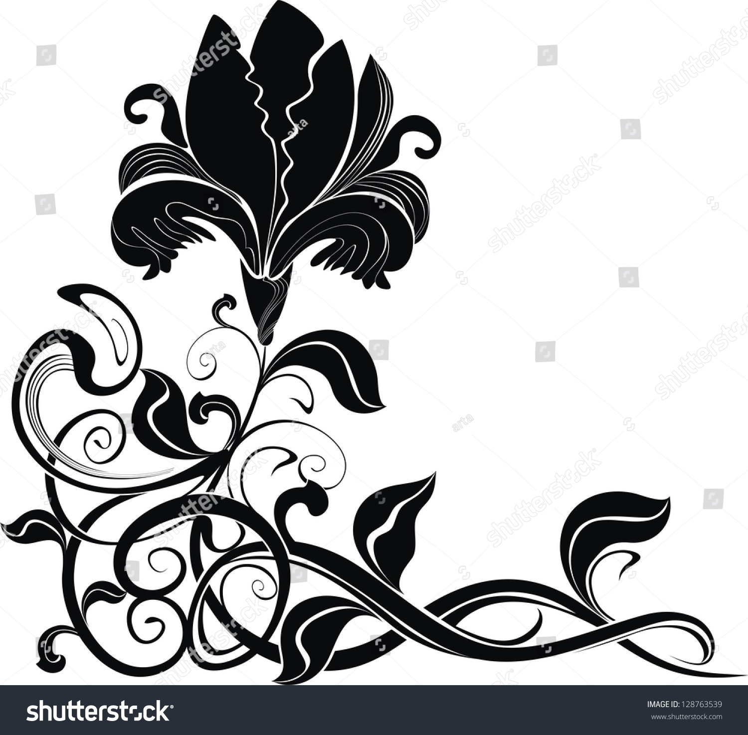 Vector Florals Page Layout Design: стоковая векторная графика (без ...