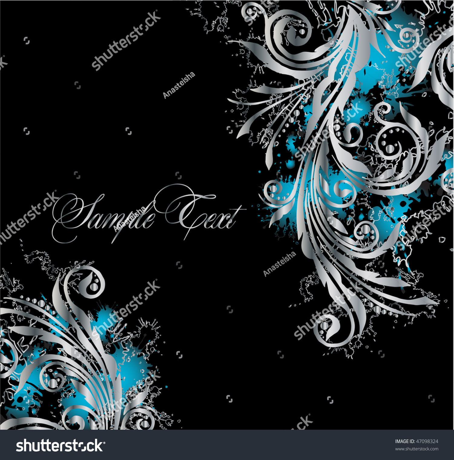 Vector Flourish Background Stock Vector (Royalty Free) 47098324