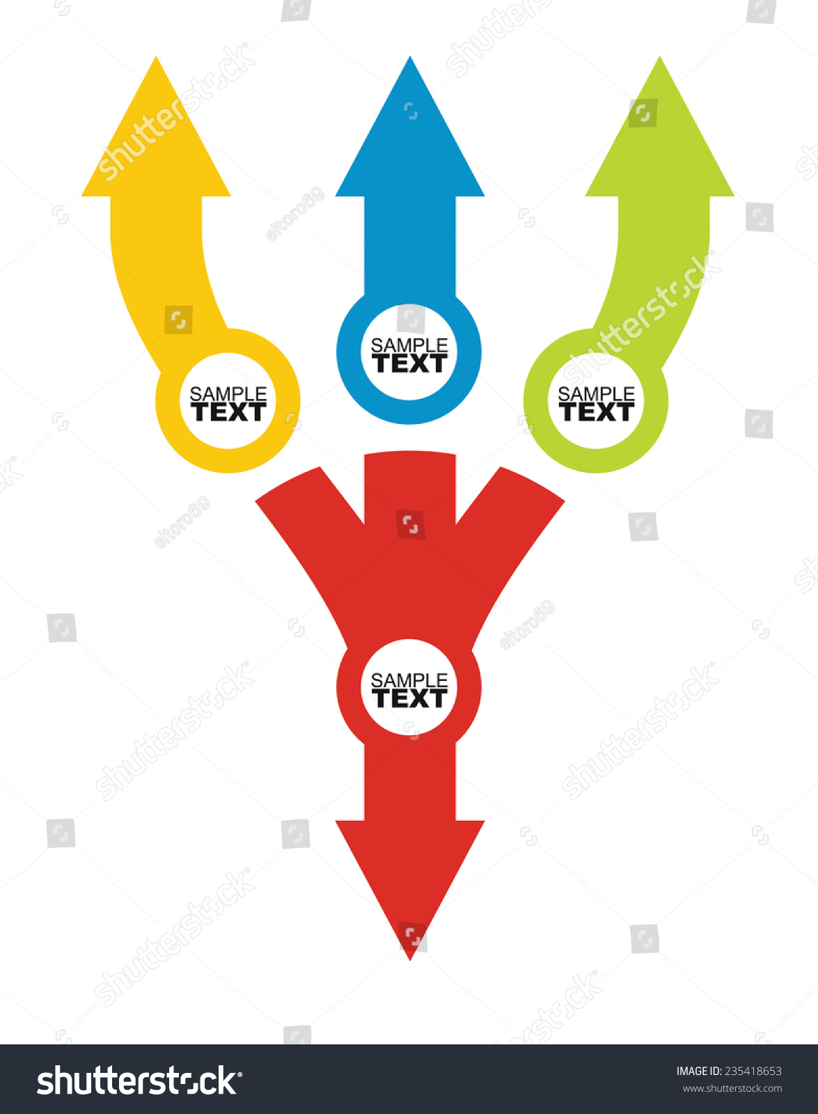 Vector Flow Chart Template Arrows Stock Vector (Royalty Free) 235418653 Vector Flow Chart Template Arrows Stock Vector (Royalty Free) 235418653