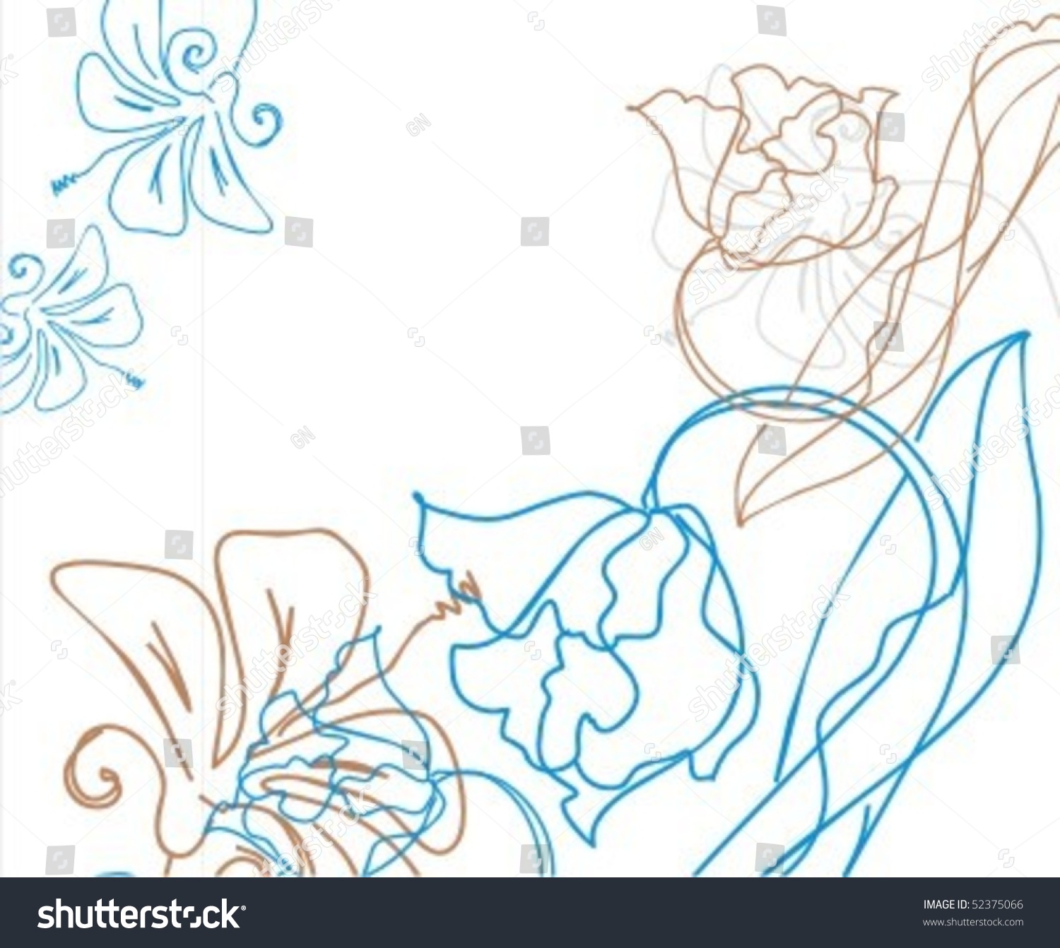 Vector Flower Background Design Stock Vector (Royalty Free) 52375066 ...