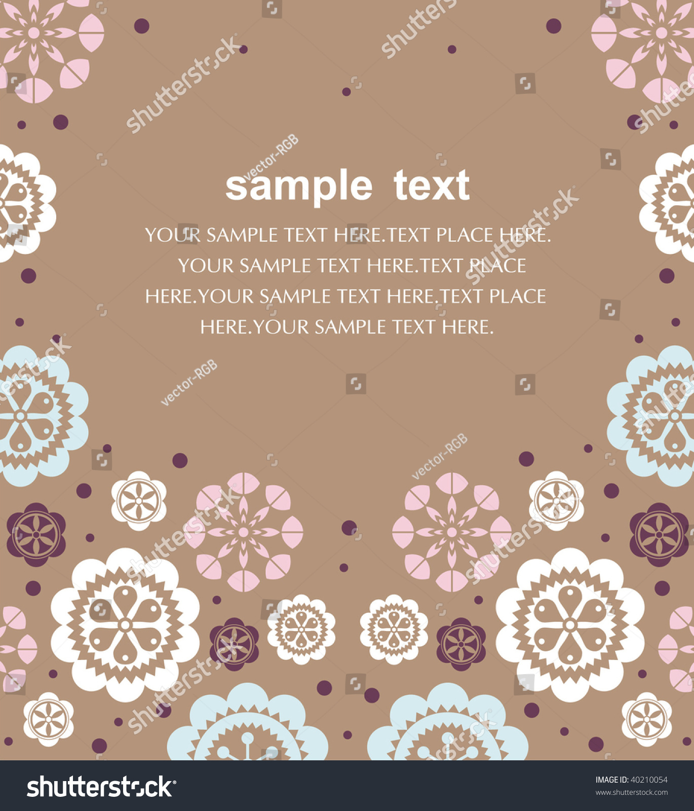 Vector Flower Card Design Stock Vector (Royalty Free) 40210054 ...