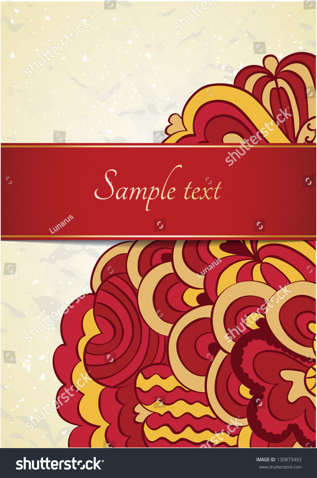 Vector Flower Card Template: vector de stock (libre de regalías ...
