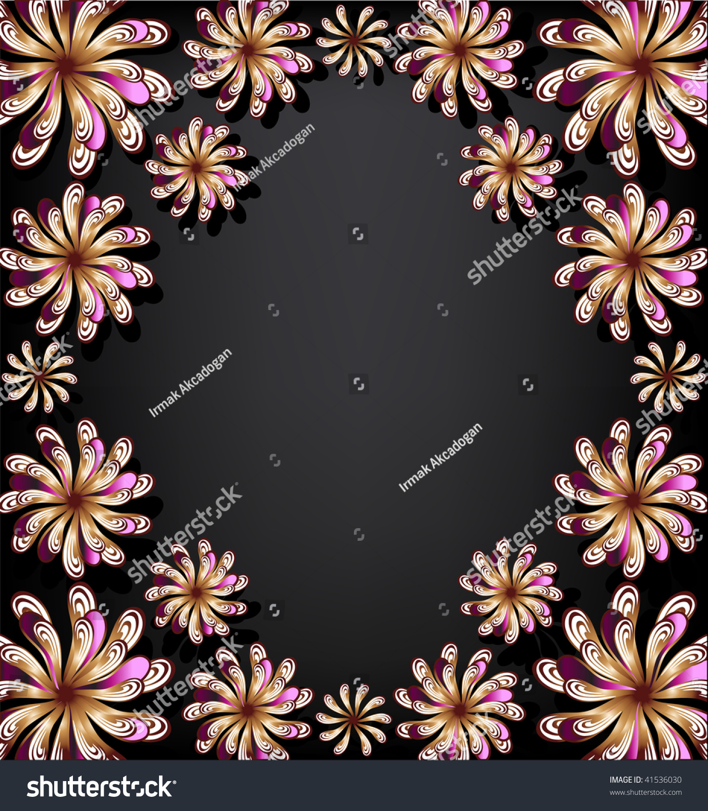 Vector Flower Frame Text Stock Vector (Royalty Free) 41536030 ...