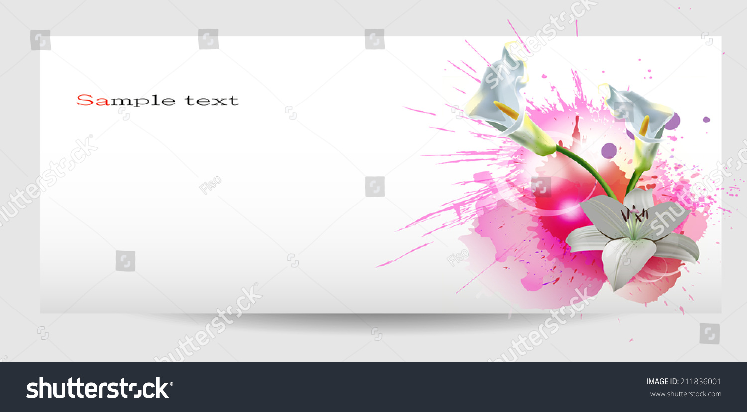 Vector Flower Lily Vector Background Flower Stock Vector (Royalty Free ...