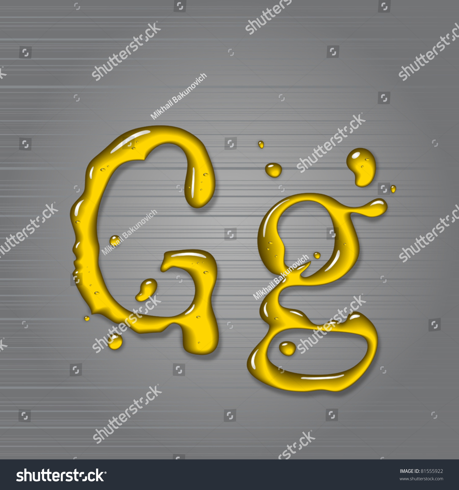 Vector Fluid Oil Letter Stock Vector (Royalty Free) 81555922