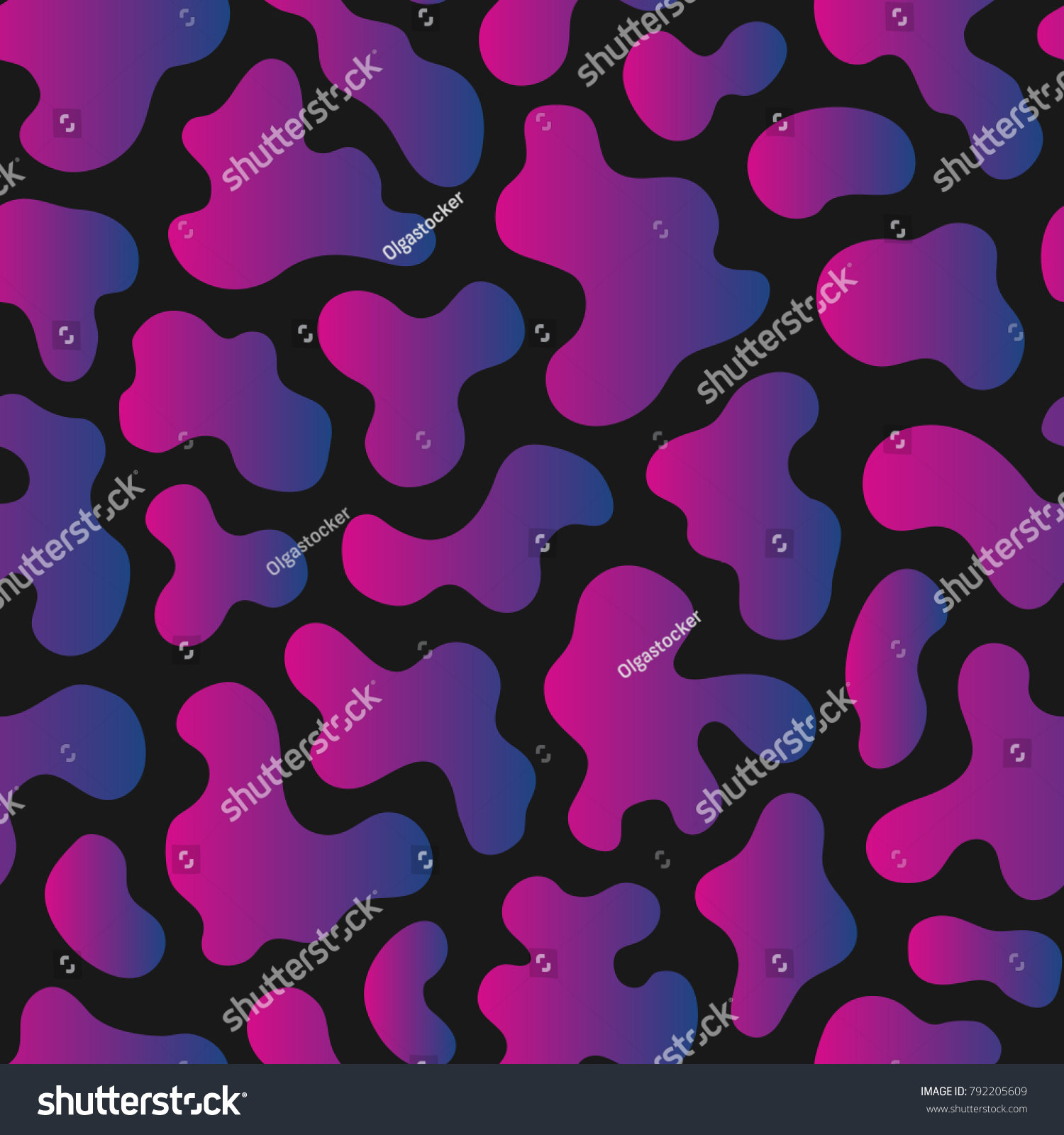 Vector Fluid Shapes Seamless Pattern Creative Stock Vector (Royalty ...