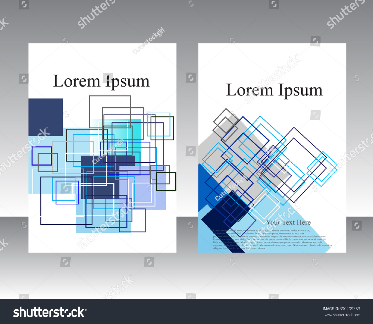 Vector Flyer Template Design Front Page Stock Vector (Royalty Free ...