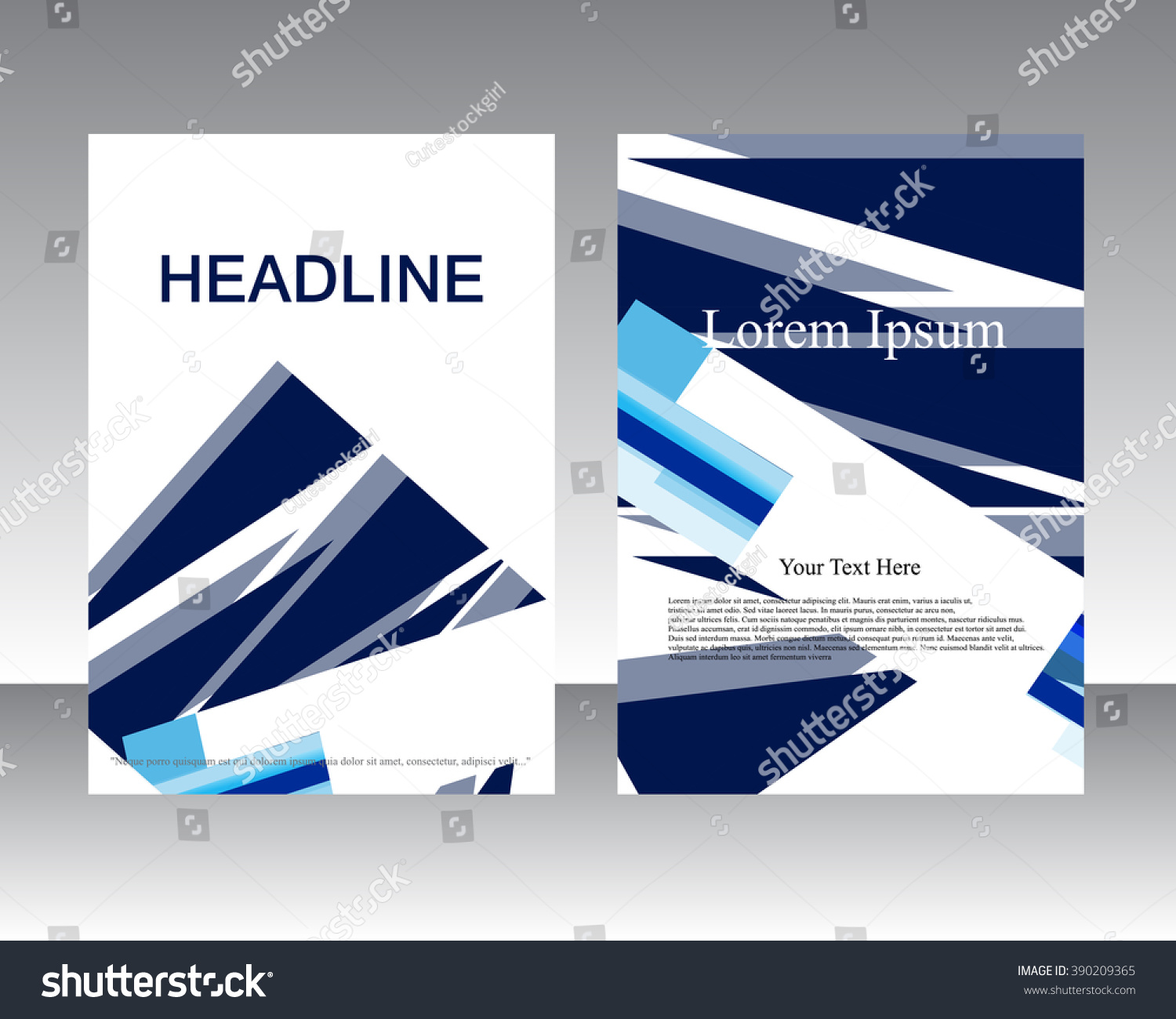 Vector Flyer Template Design Front Page: vector de stock (libre de ...