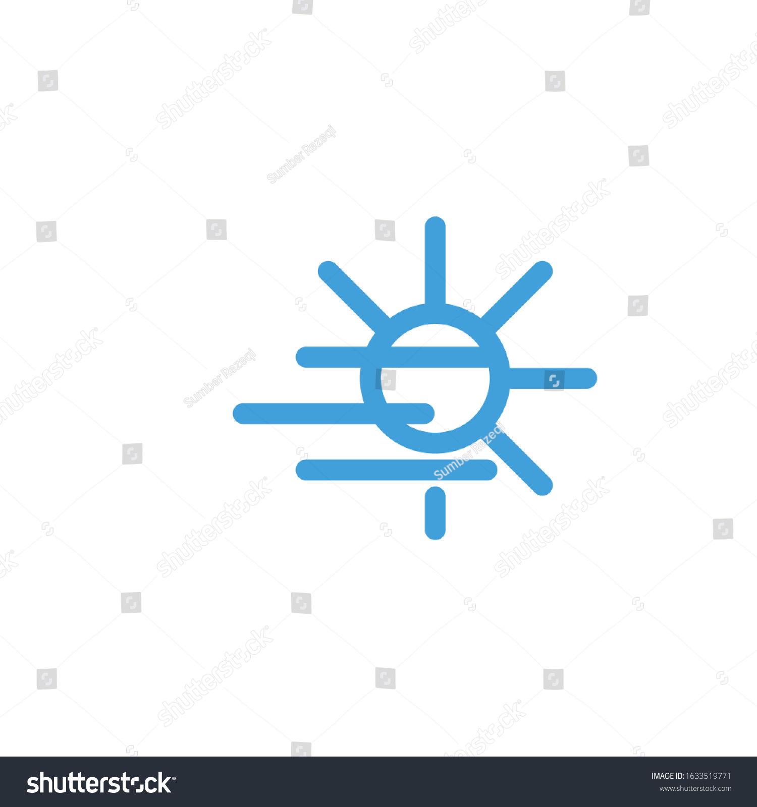 Vector Fog Day Line Design Template Stock Vector (Royalty Free) 1633519771