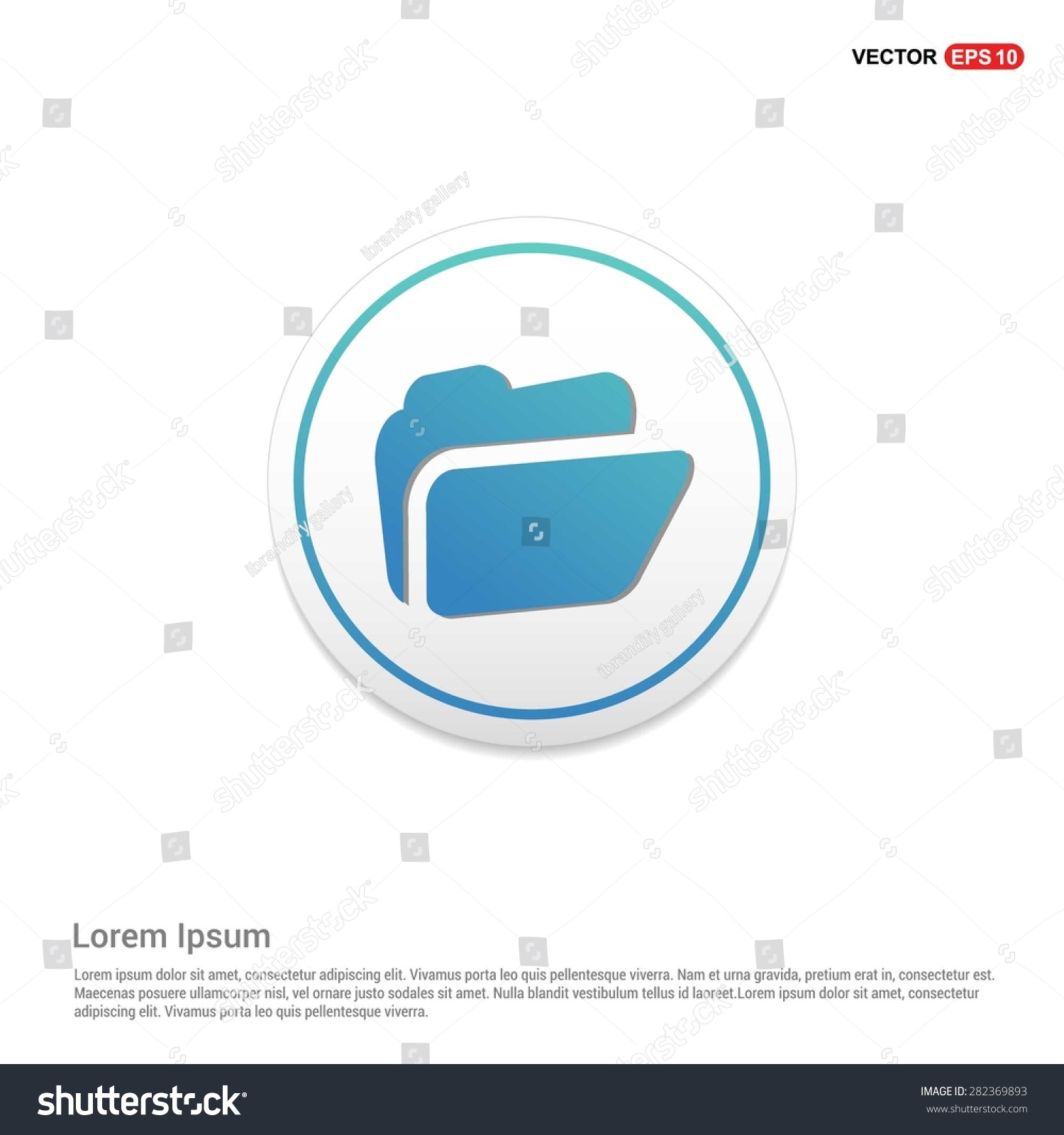 Vector Folder Icon Abstract Logo Type 库存矢量图（免版税）282369893 | Shutterstock