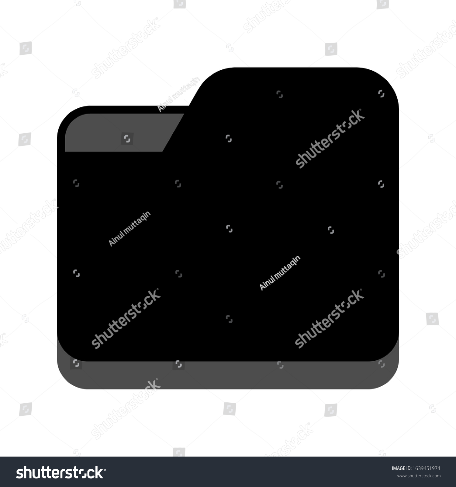 Vector Folder Icon White Background Stock Vector (Royalty Free) 1639451974